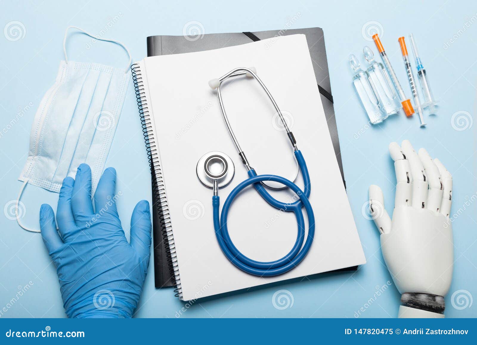 Bionic Medical Hand Prosthesis. Amputation of Arm Stock Image - Image ...