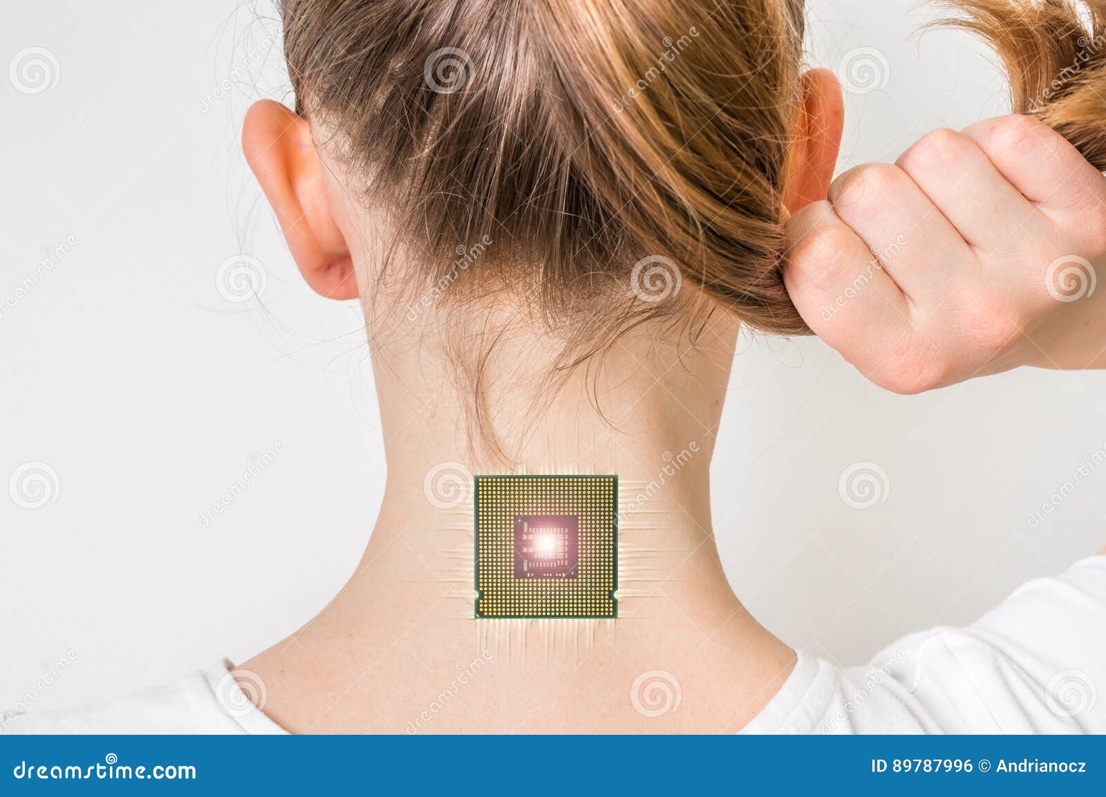 Bionic Microchip Inside Human Body - Cybernetics Concept Stock Photo ...
