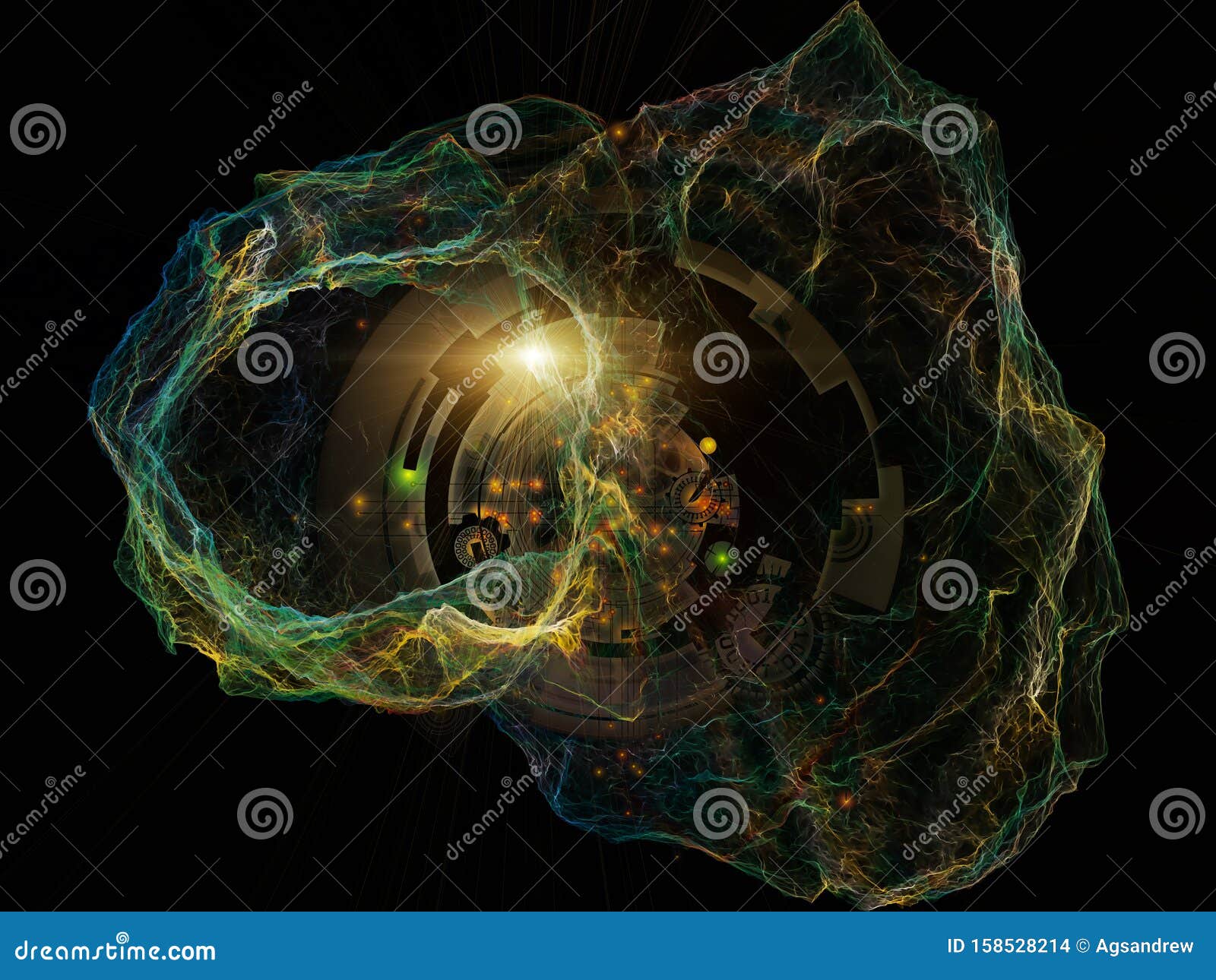 Bionic Particle stock illustration. Illustration of organic - 158528214