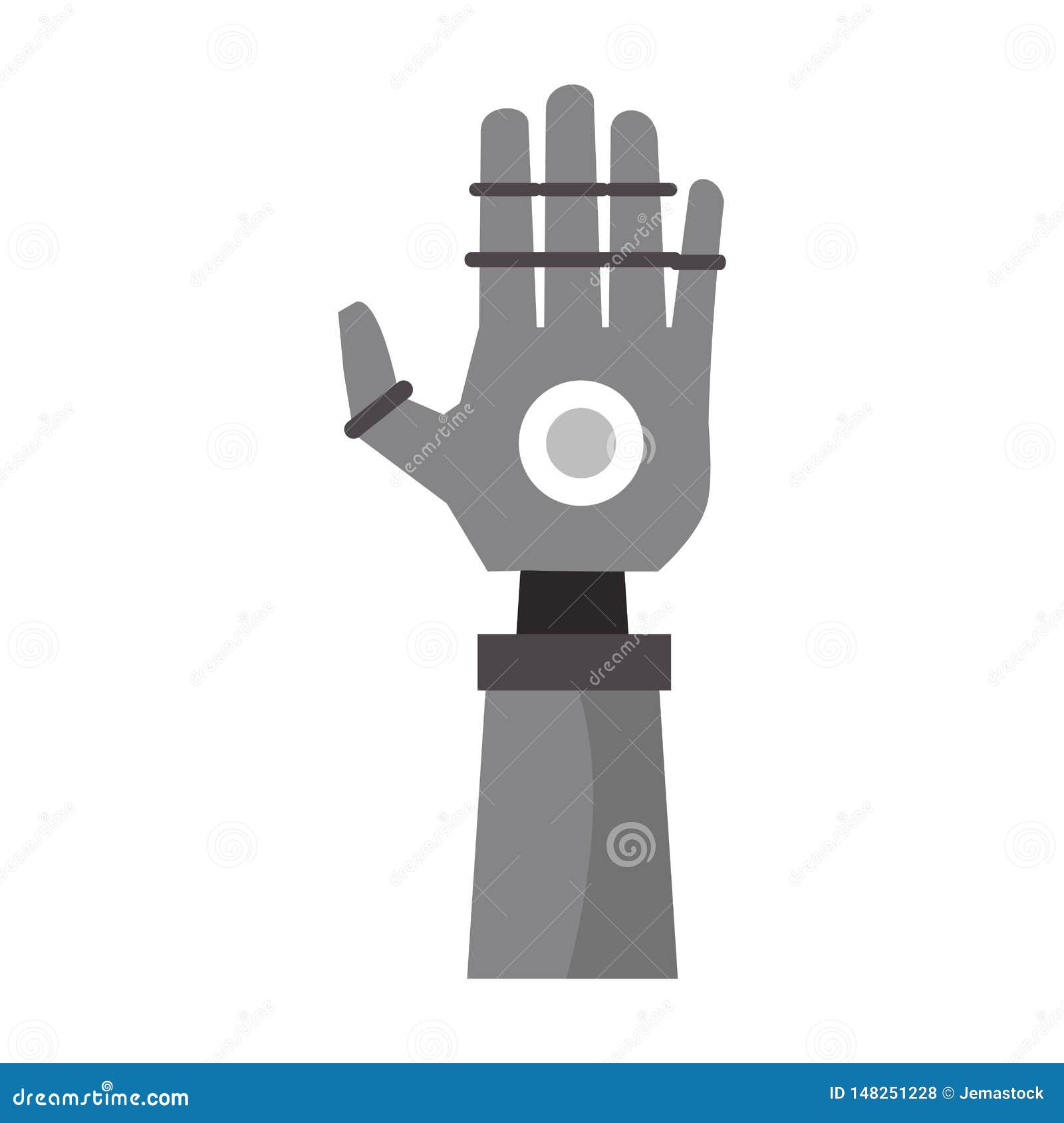Bionic Robot Hand Technology Vector Illustration Stock Vector ...