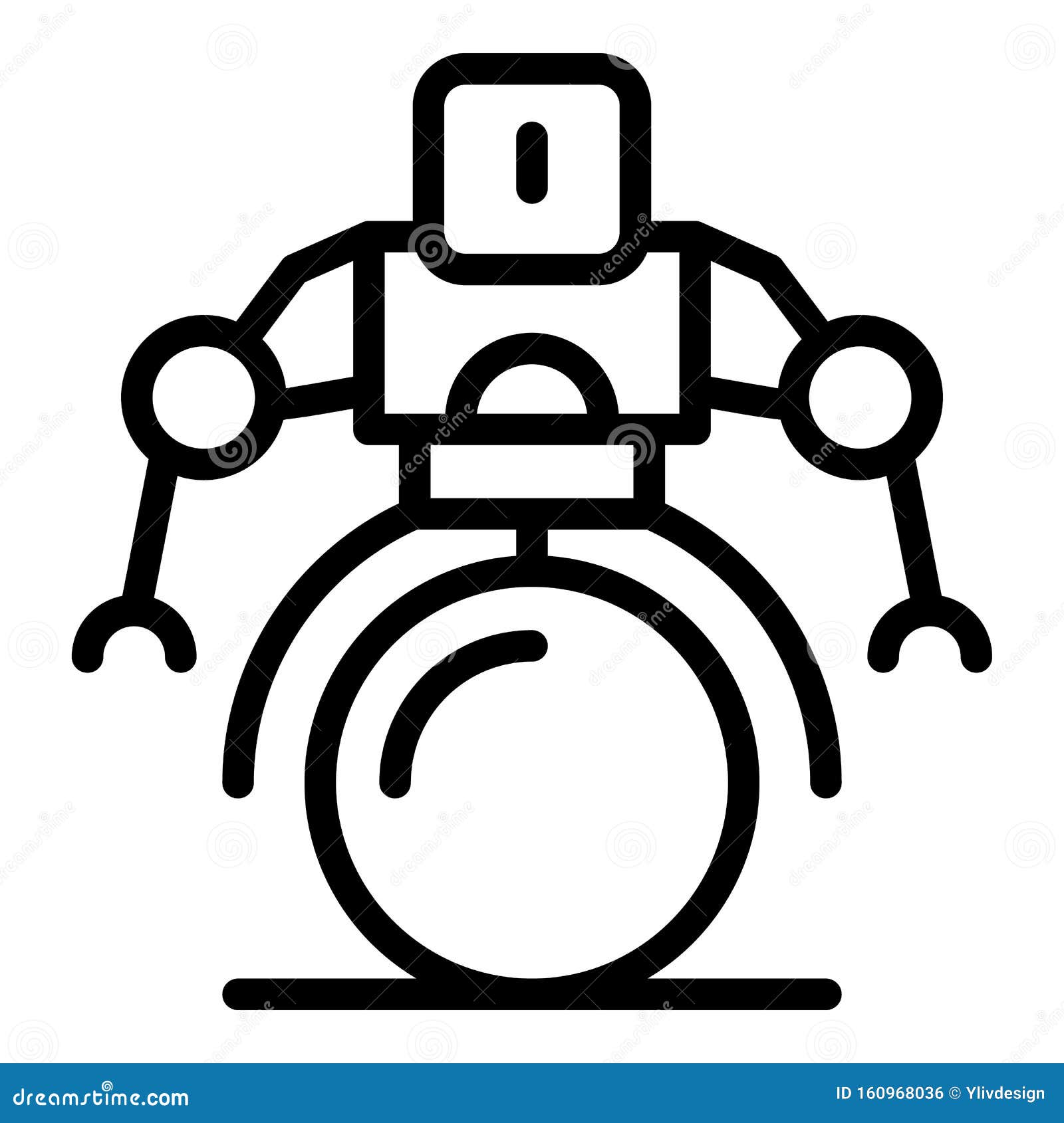 Bionic Robot Arm. Cyborg Metal Hand On A Blurred Blue Background. AI ...