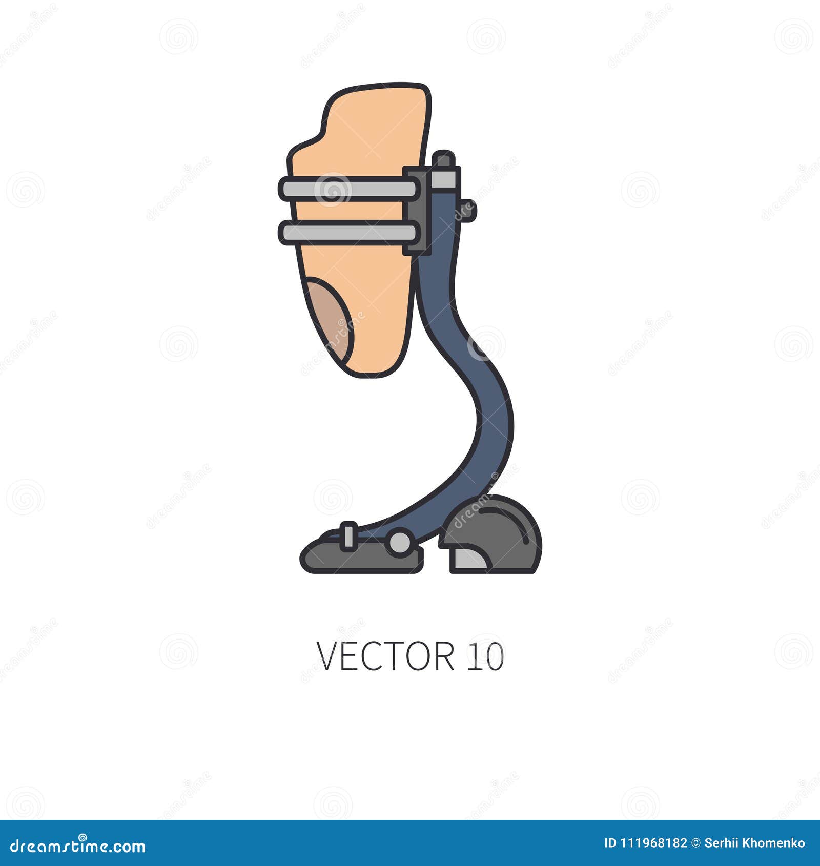 Bionic Robot Leg Prosthesis Color Line Icon. Bionic Prosthesis Limb ...