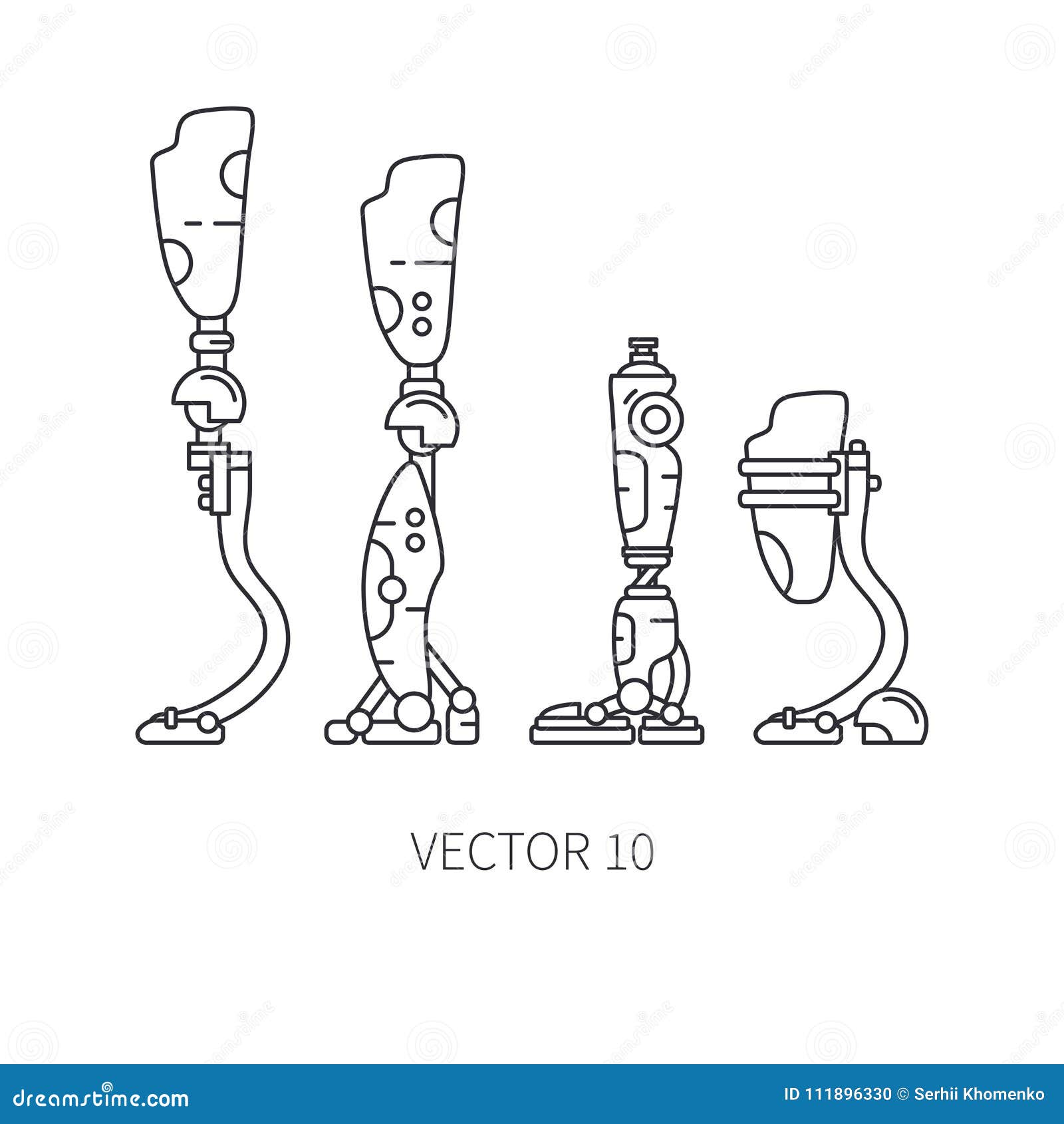Bionic Robot Leg Prosthesis Color Line Icon. Bionic Prosthesis Limb ...