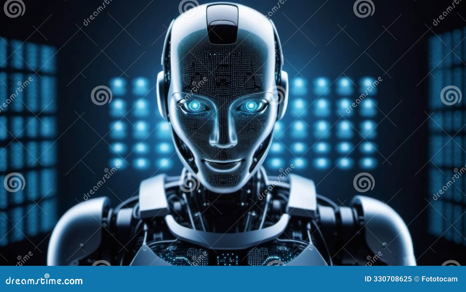 .Bionic Rumble Cyborg from the Future. Future Concept Stock ...