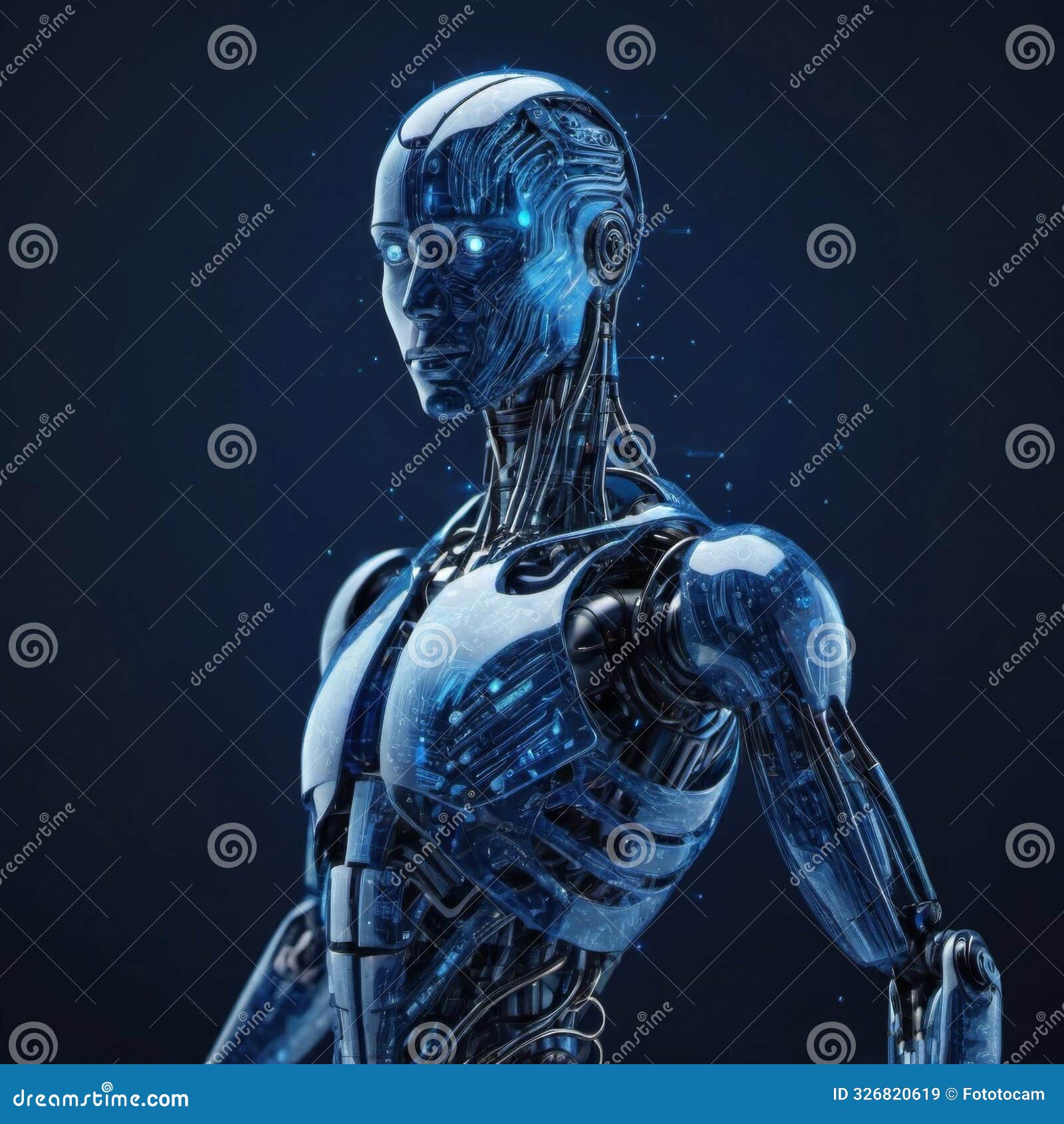 .Bionic Rumble Cyborg from the Future. Future Concept Stock ...