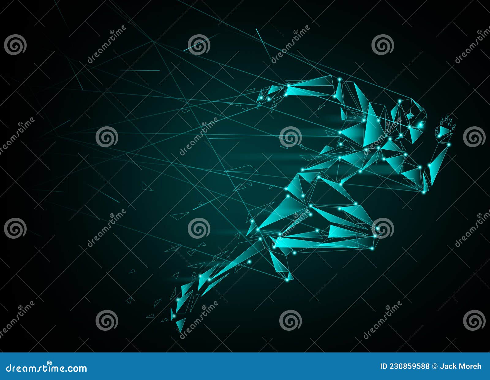 Bionic Runner - Digital Twin Stock Photo - Image of computerized, twin ...