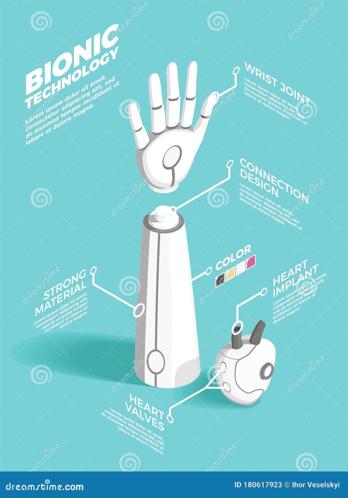 Bionics Technology Isometric Composition Stock Vector - Illustration of ...