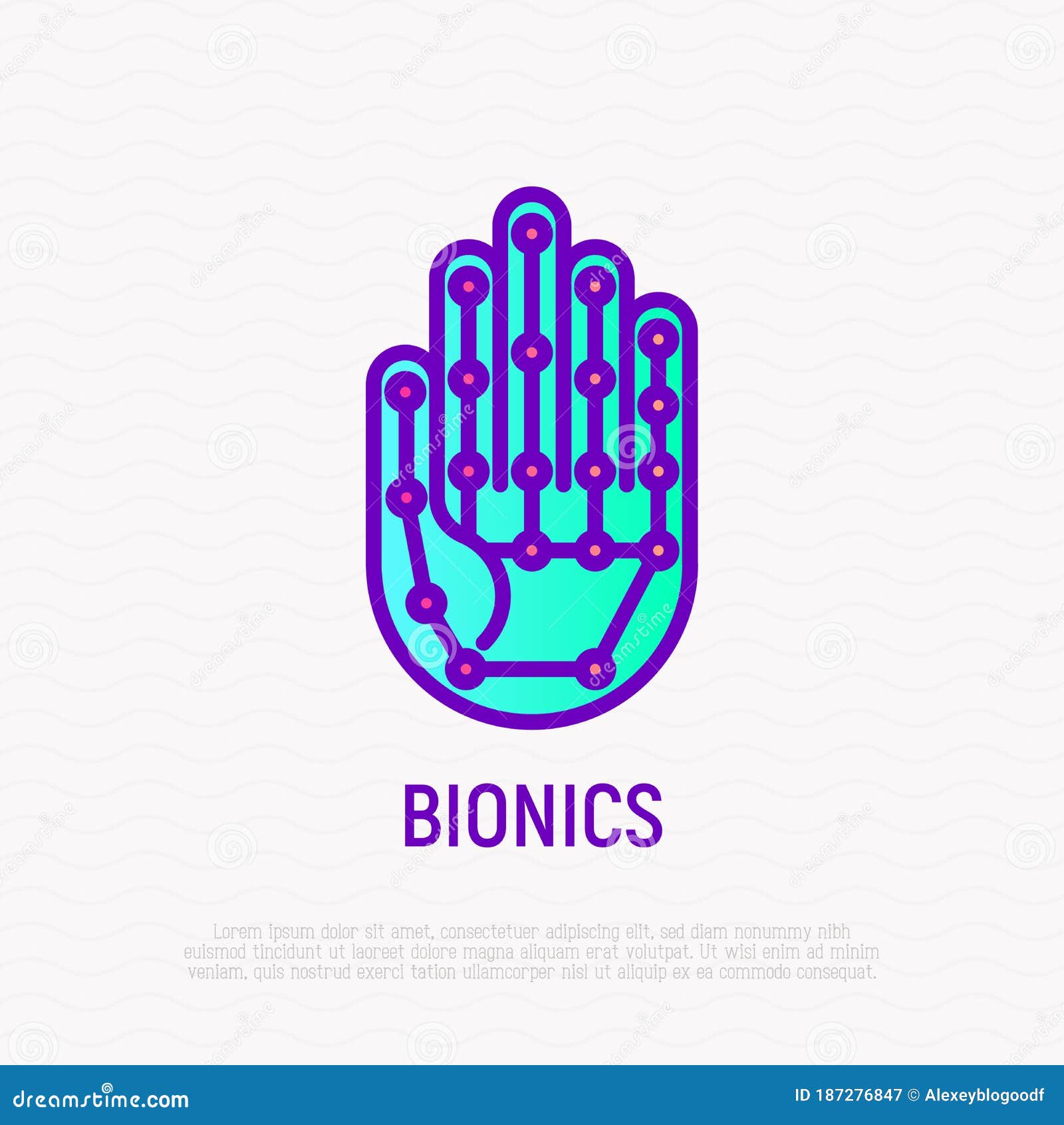 Bionics Thin Line Icon: Robotic Hand. Vector Illustration Stock Vector ...