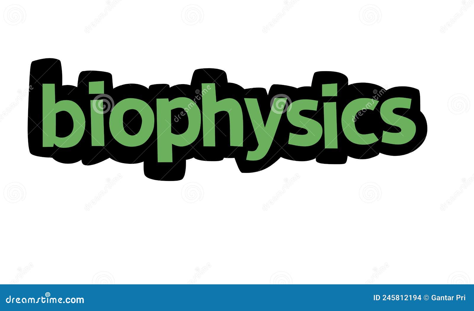 BIOPHYSICS Background Writing Vector Design on White Background Stock ...