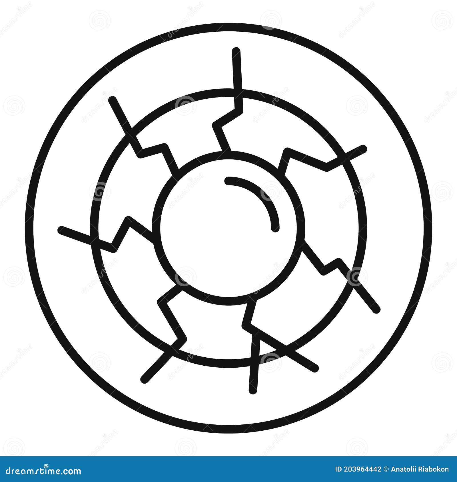 Biophysics Cell Icon, Outline Style Vector Illustration | CartoonDealer ...