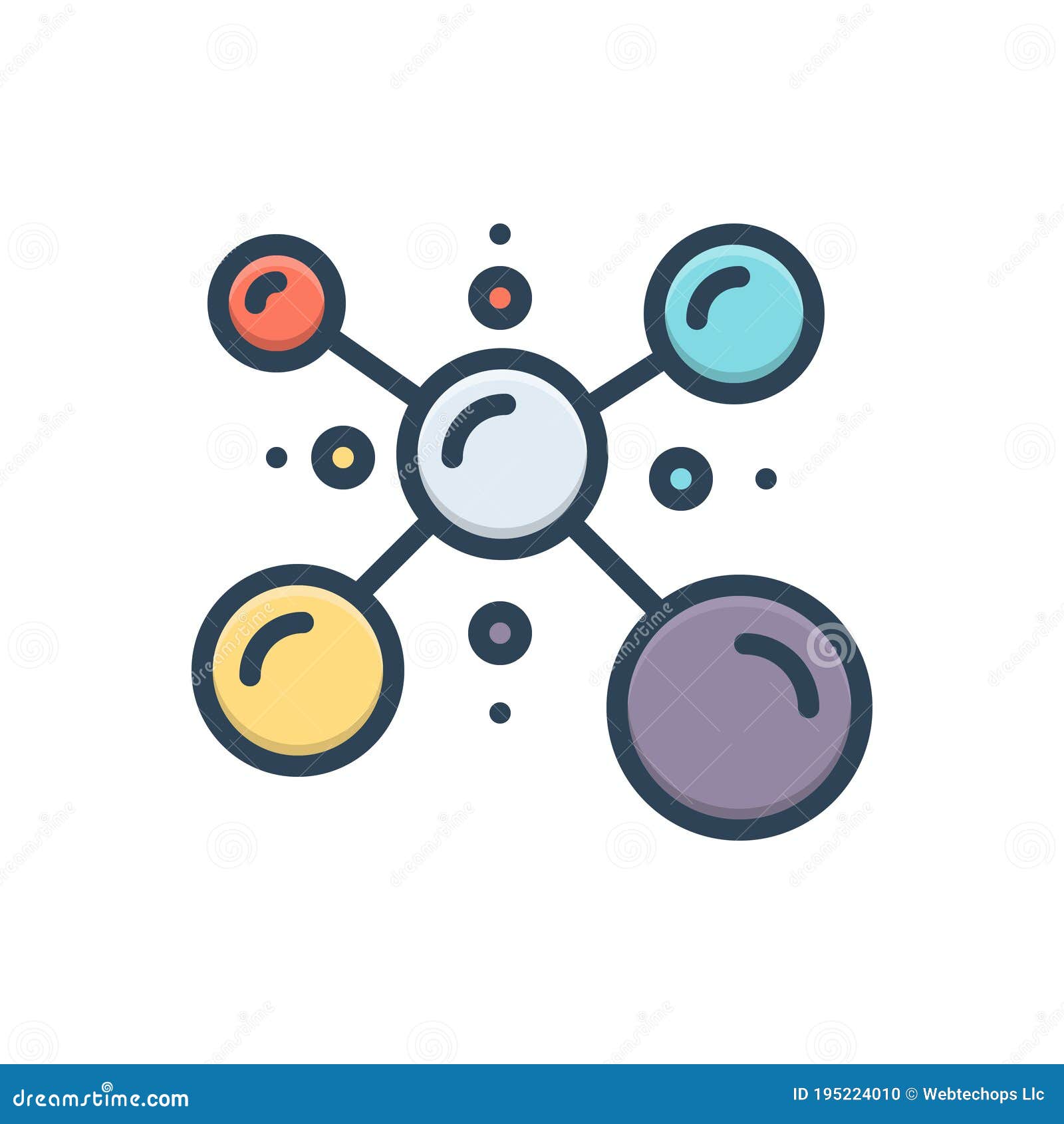 Color Illustration Icon for Biophysics, Physicist and Biosensors Stock ...