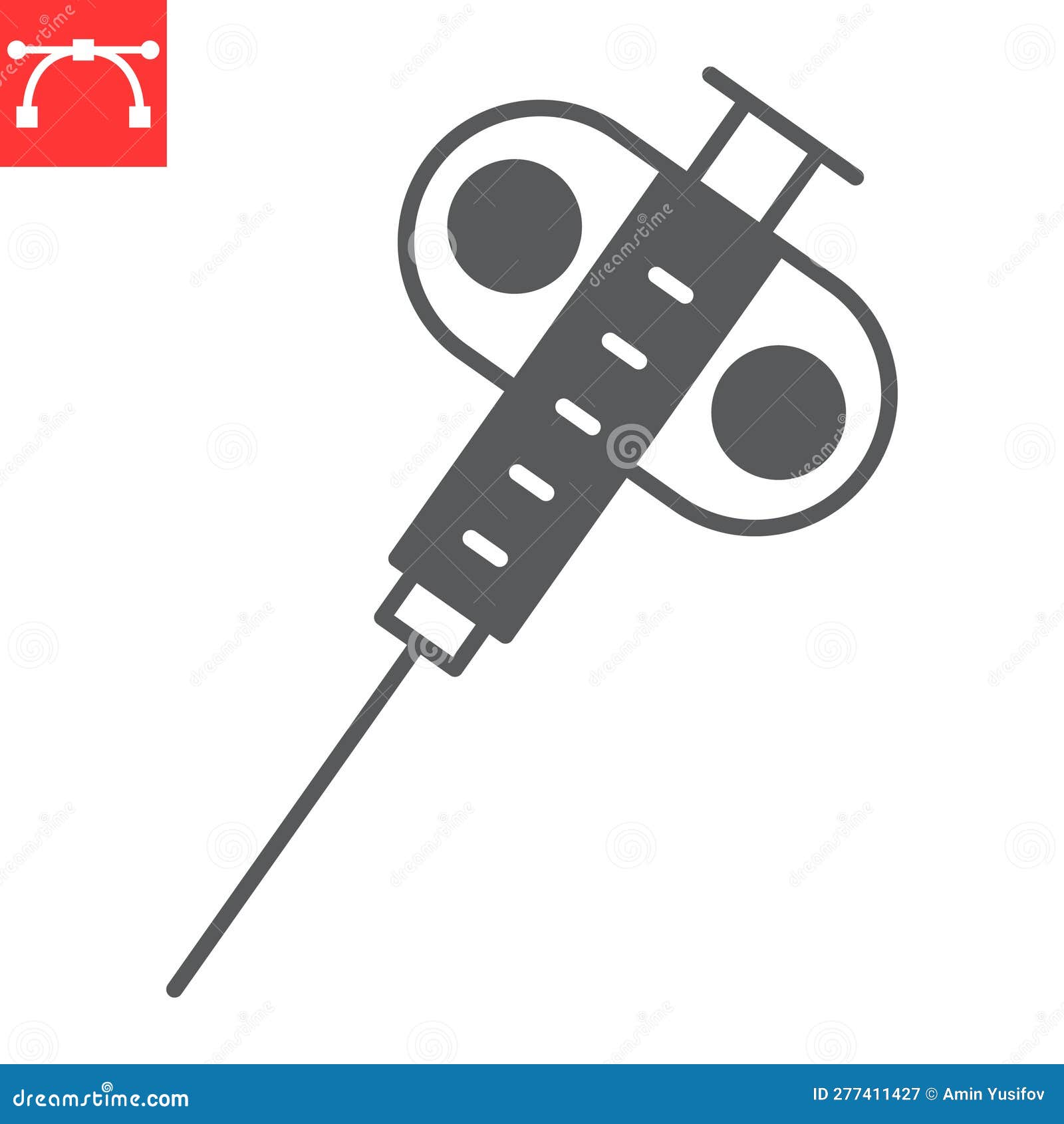 Biopsy device glyph icon stock vector. Illustration of device - 277411427