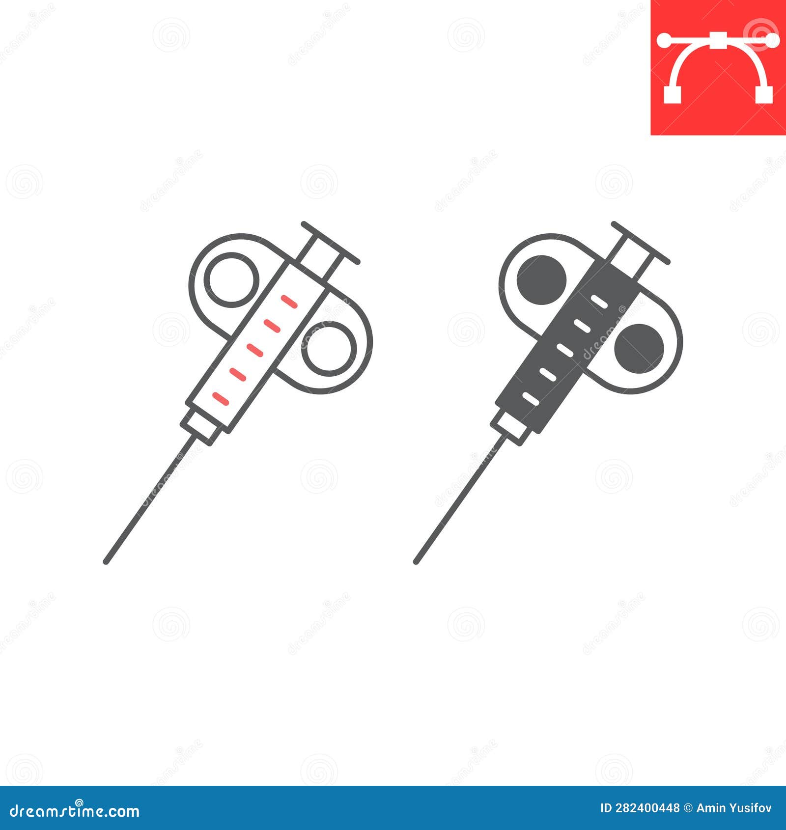Biopsy Device Line and Glyph Icon Stock Vector - Illustration of vector ...