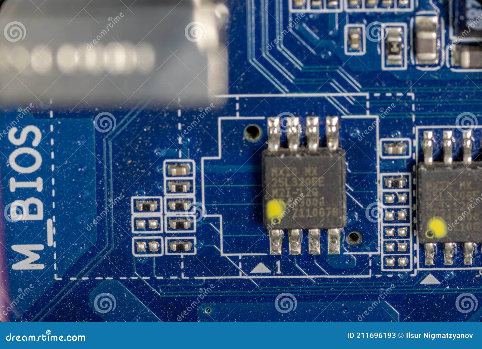 BIOS Board System Software on a Motherboard Inside a Personal Computer ...