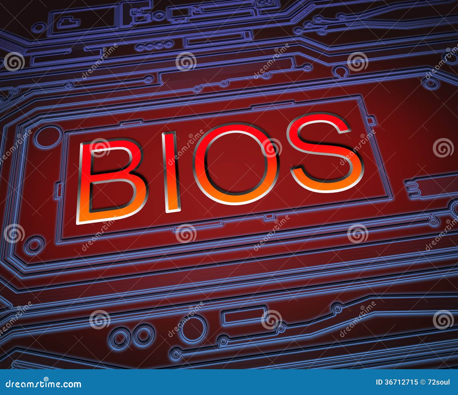 BIOS concept. stock illustratie. Illustration of informatie - 36712715