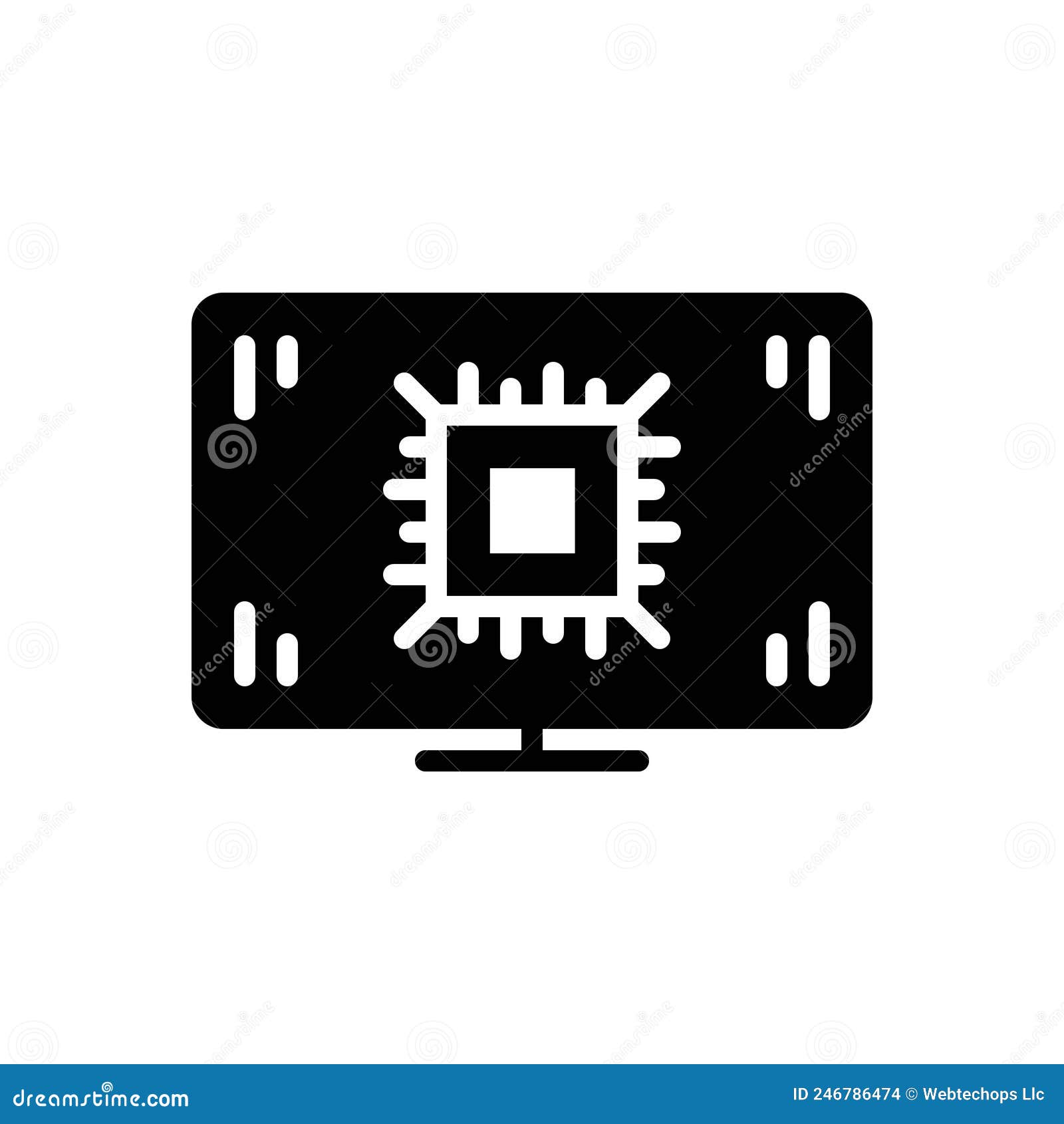 BIOS Icon Of 3 Types Color, Black And White, Outline. Isolated Vector ...
