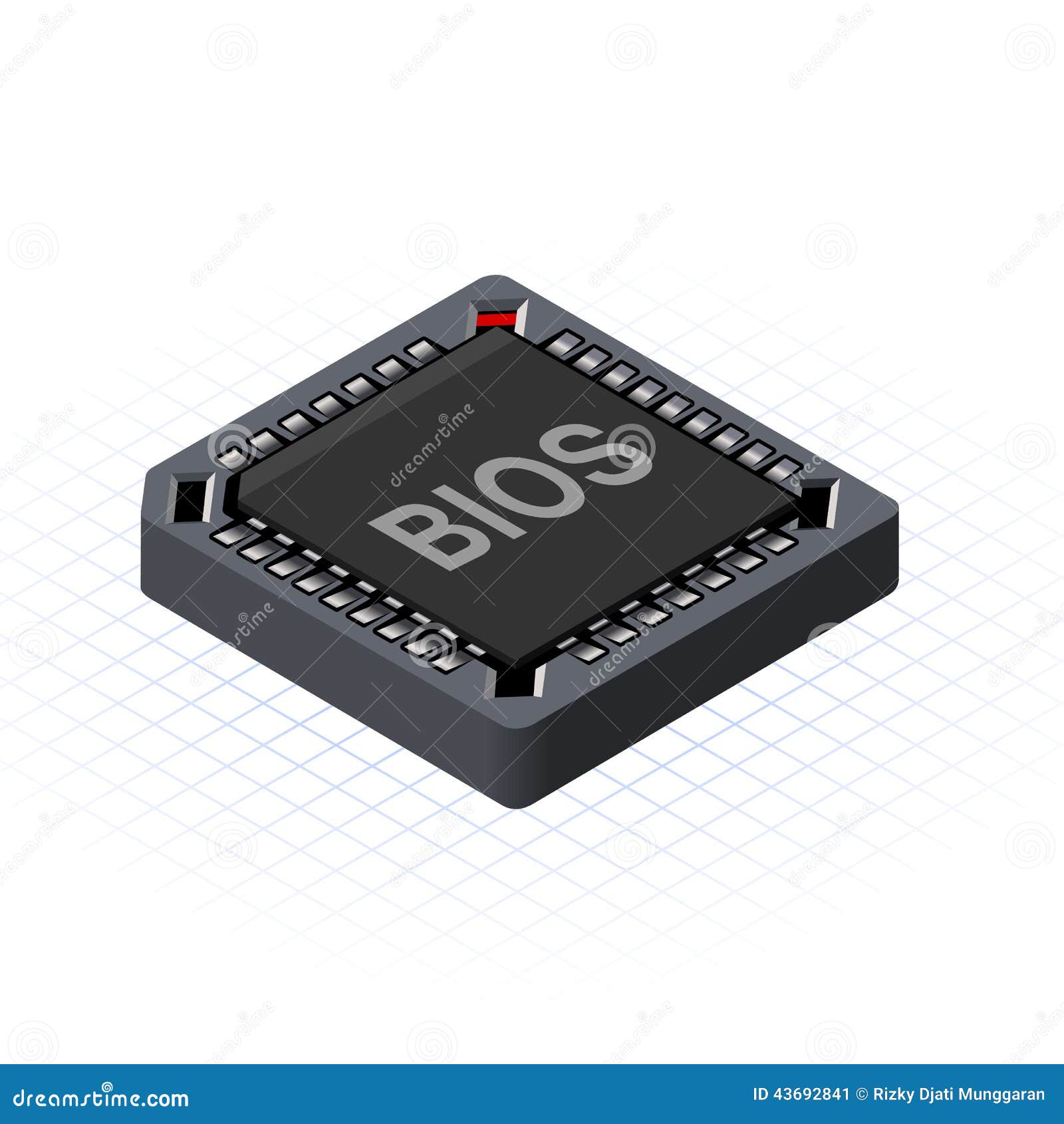 BIOS Isométrico Chip Vector Illustration Ilustración del Vector ...