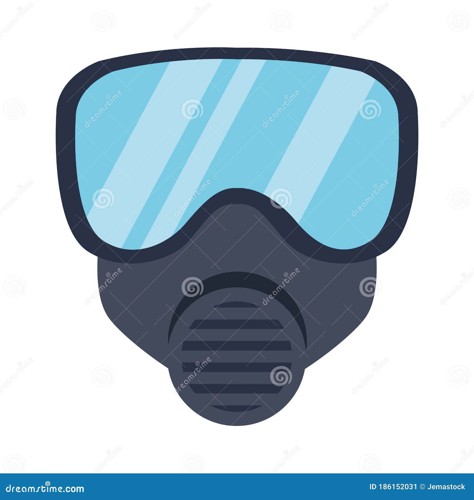 Biosafety Mask Protection Equipment Icon Stock Vector - Illustration of ...