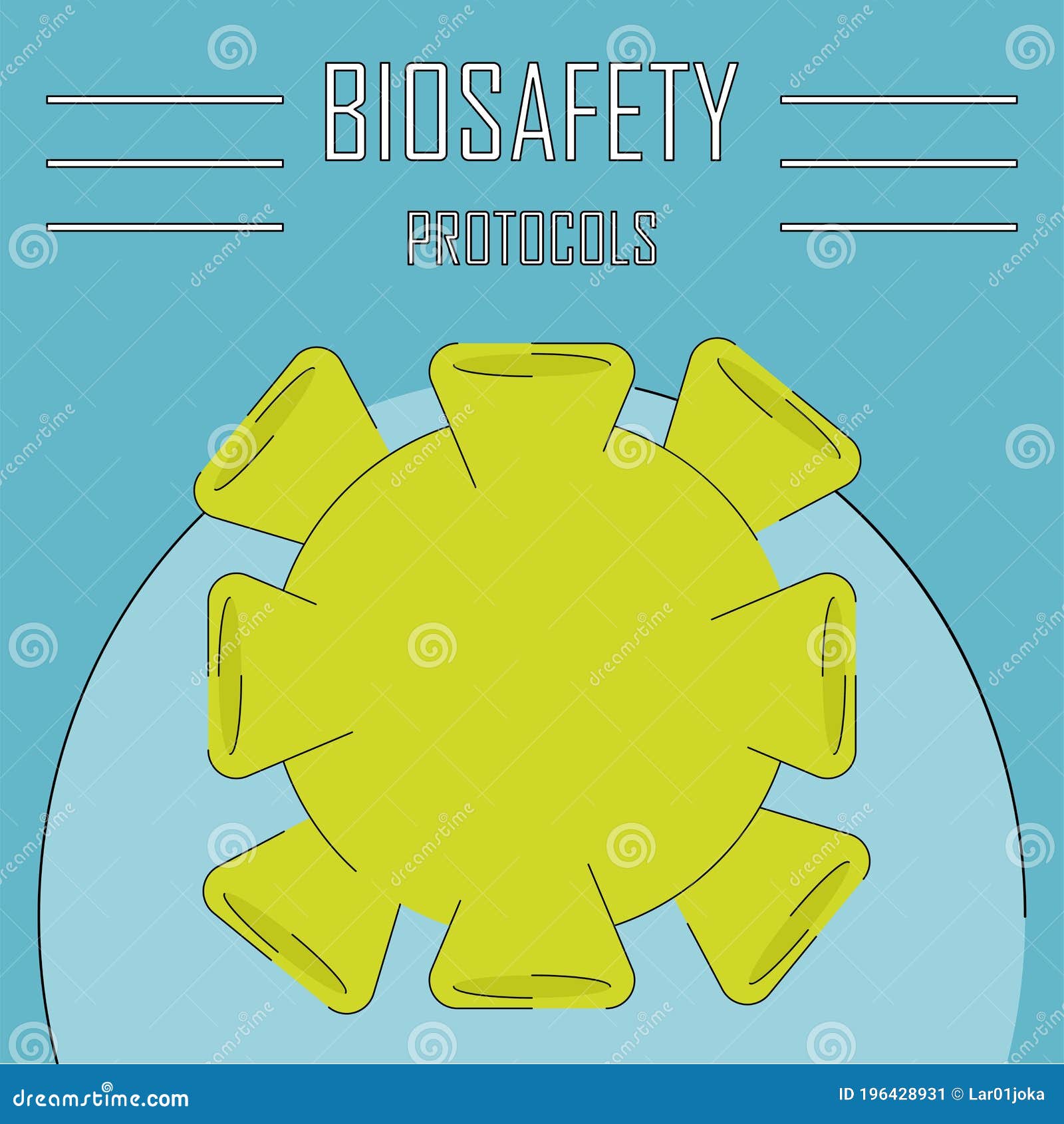 Biosafety protocols poster stock vector. Illustration of care - 196428931