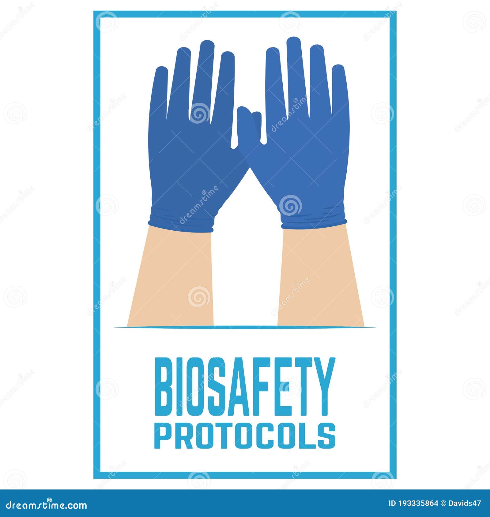 Biosafety Protocols Poster Cartoon Vector | CartoonDealer.com #196429565