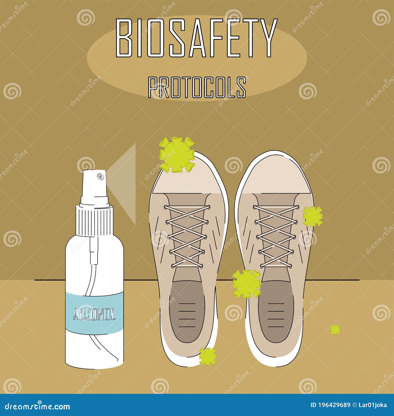 Biosafety protocols poster stock vector. Illustration of infection ...