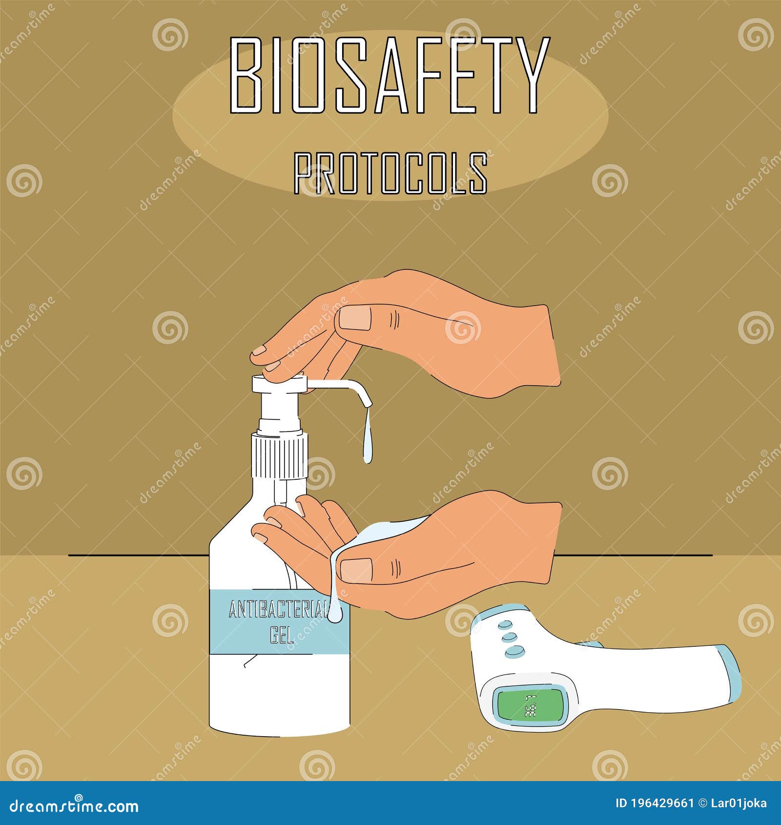 Biosafety protocols poster stock vector. Illustration of hospital ...