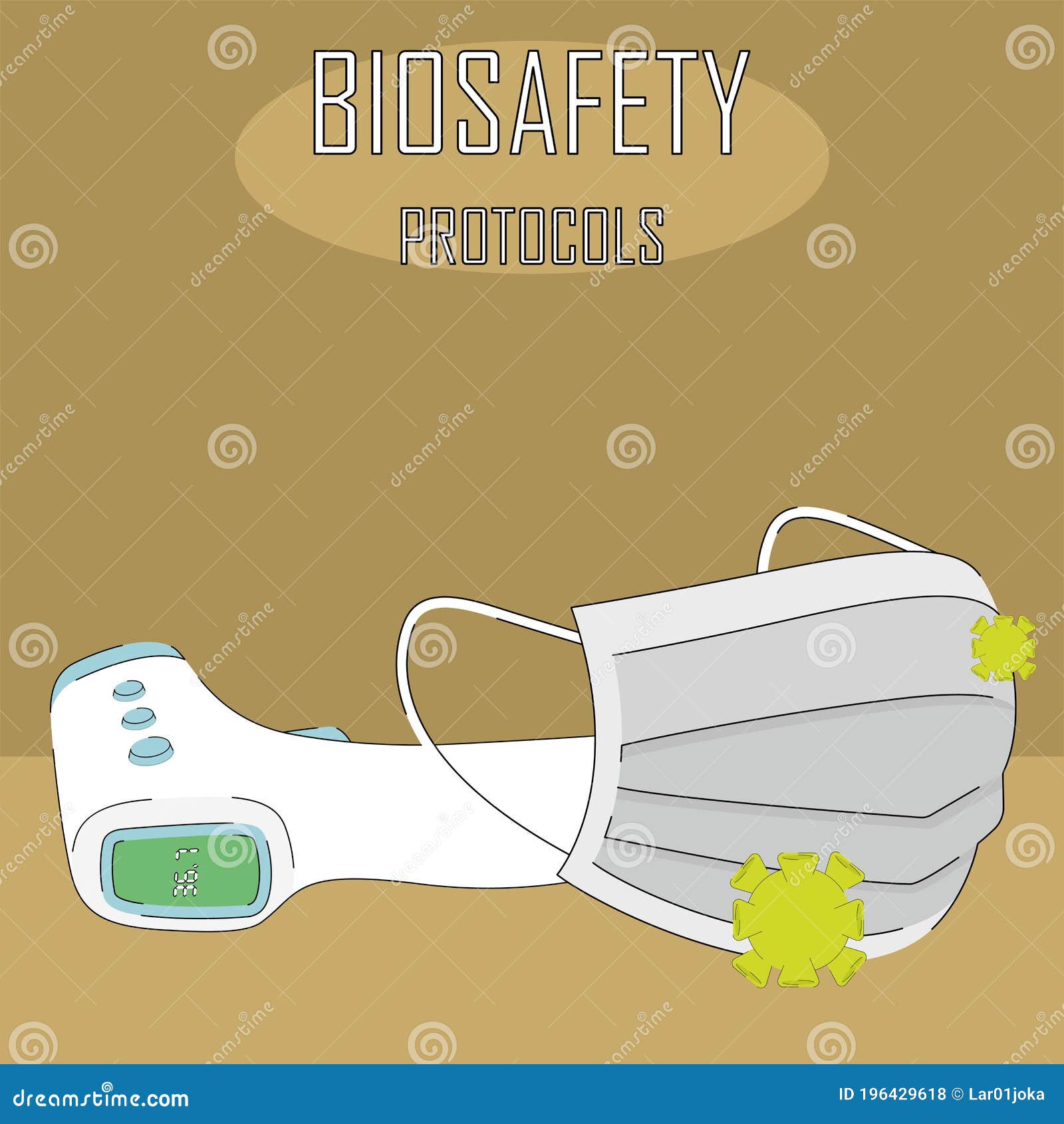 Biosafety protocols poster stock vector. Illustration of desinfection ...