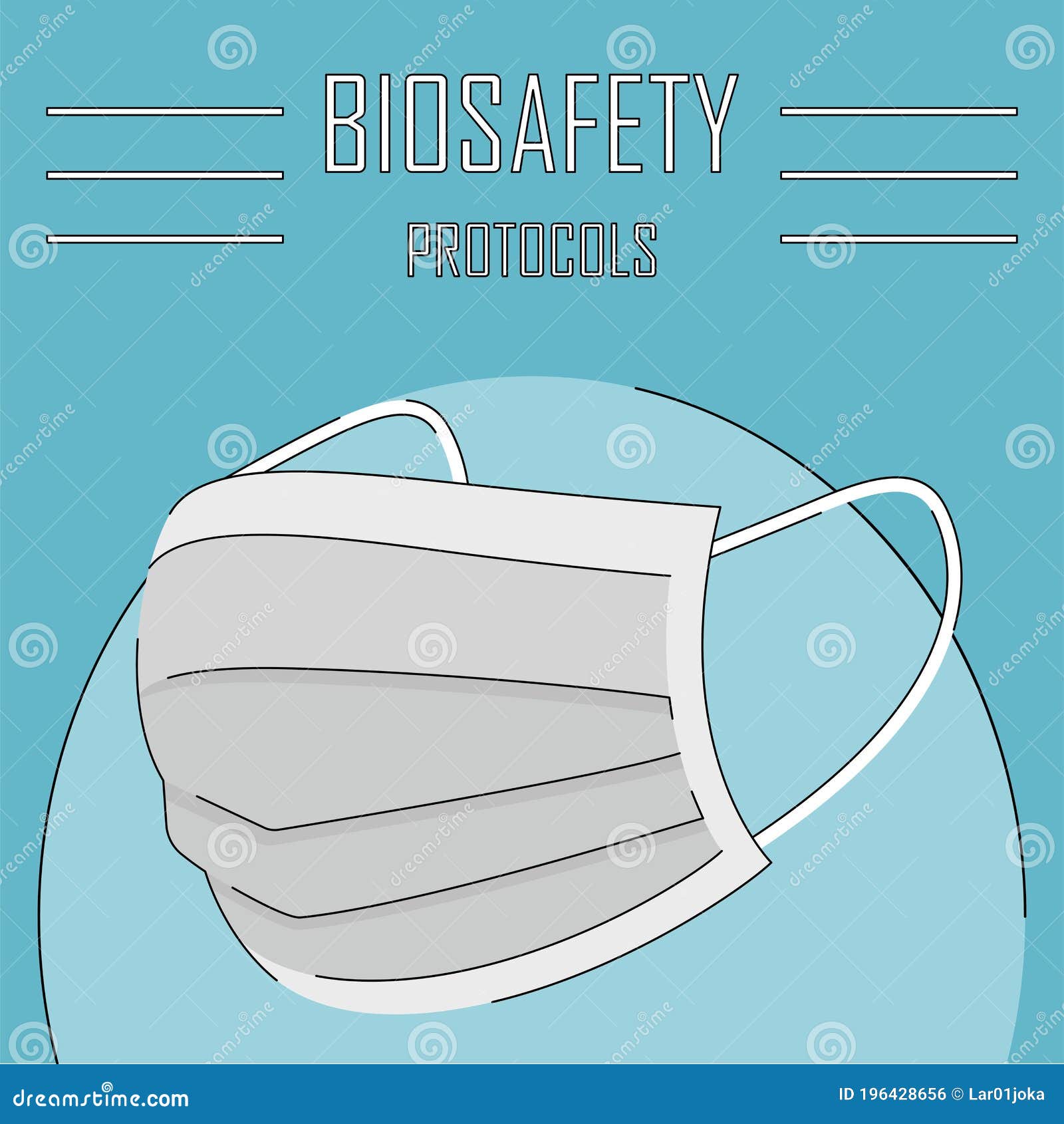 Biosafety Protocols Poster Cartoon Vector | CartoonDealer.com #196429565