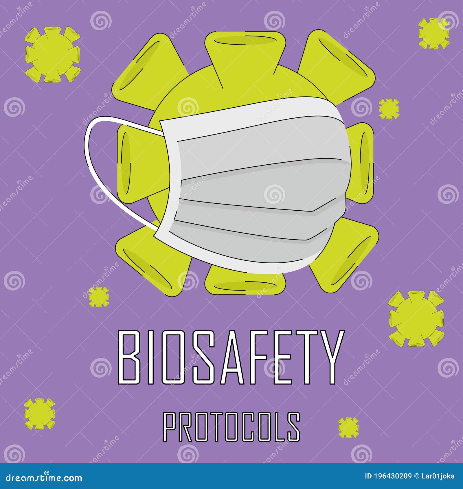 Biosafety protocols poster stock vector. Illustration of infectious ...