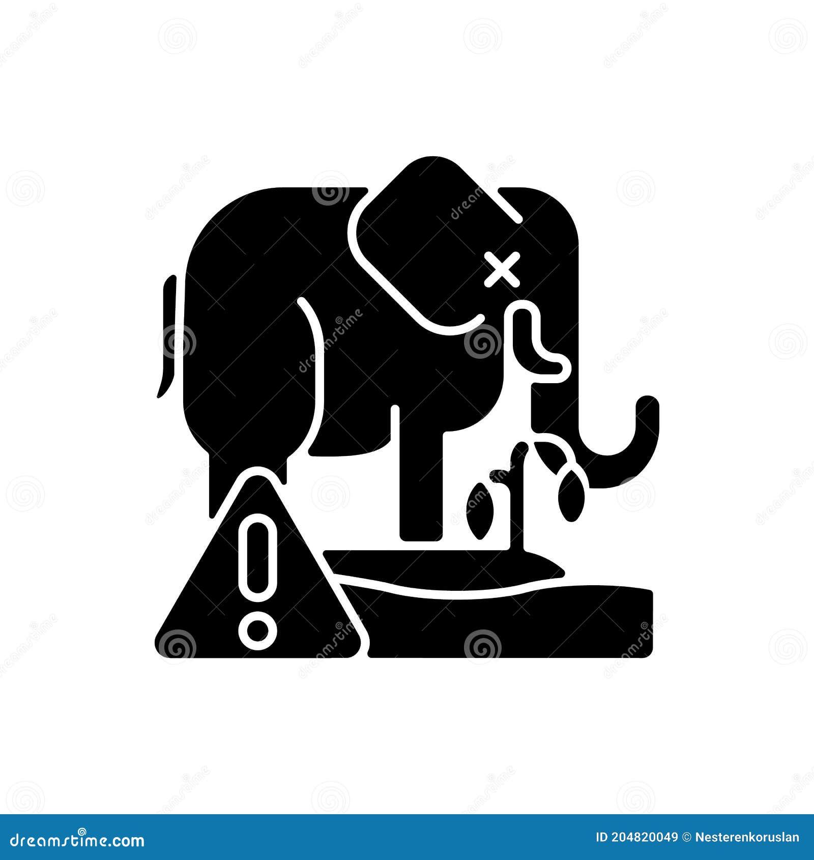 Extinction Symbol Over Black Planet Earth, Concept Illustration ...