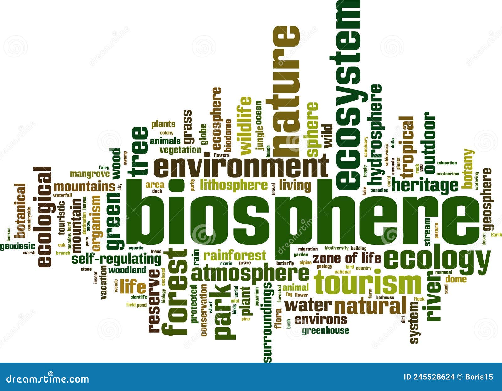 Biosphere word cloud stock vector. Illustration of surroundings - 245528624