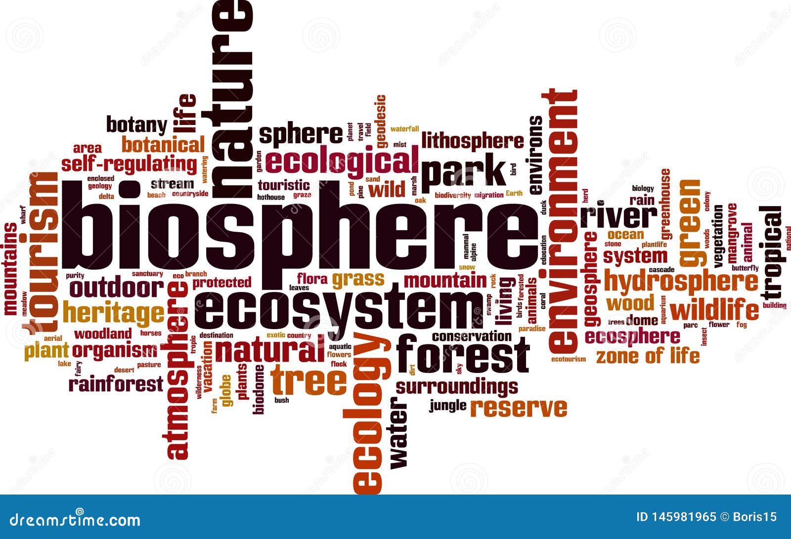 Biosphere word cloud stock vector. Illustration of outdoor - 145981965