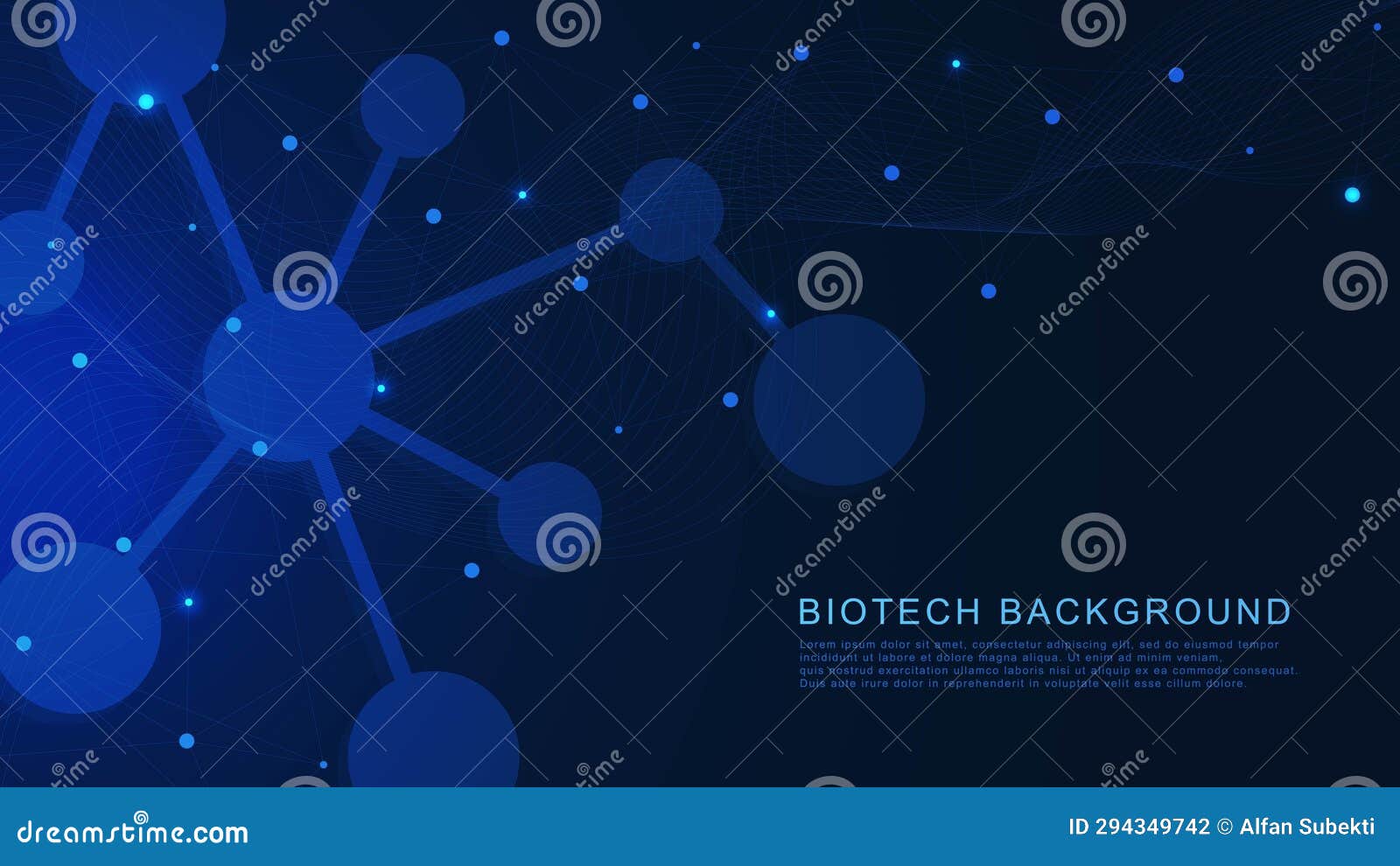 Biotech Concept with Molecular Structure. Stock Vector - Illustration ...