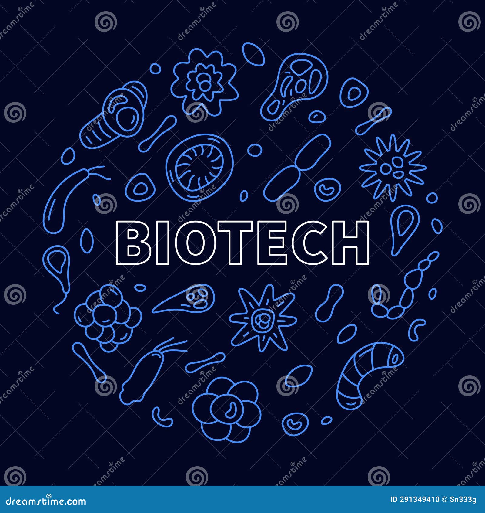 BioTech Linear Icons Set. Genomics, Bioreactors, Proteomics, Gene ...