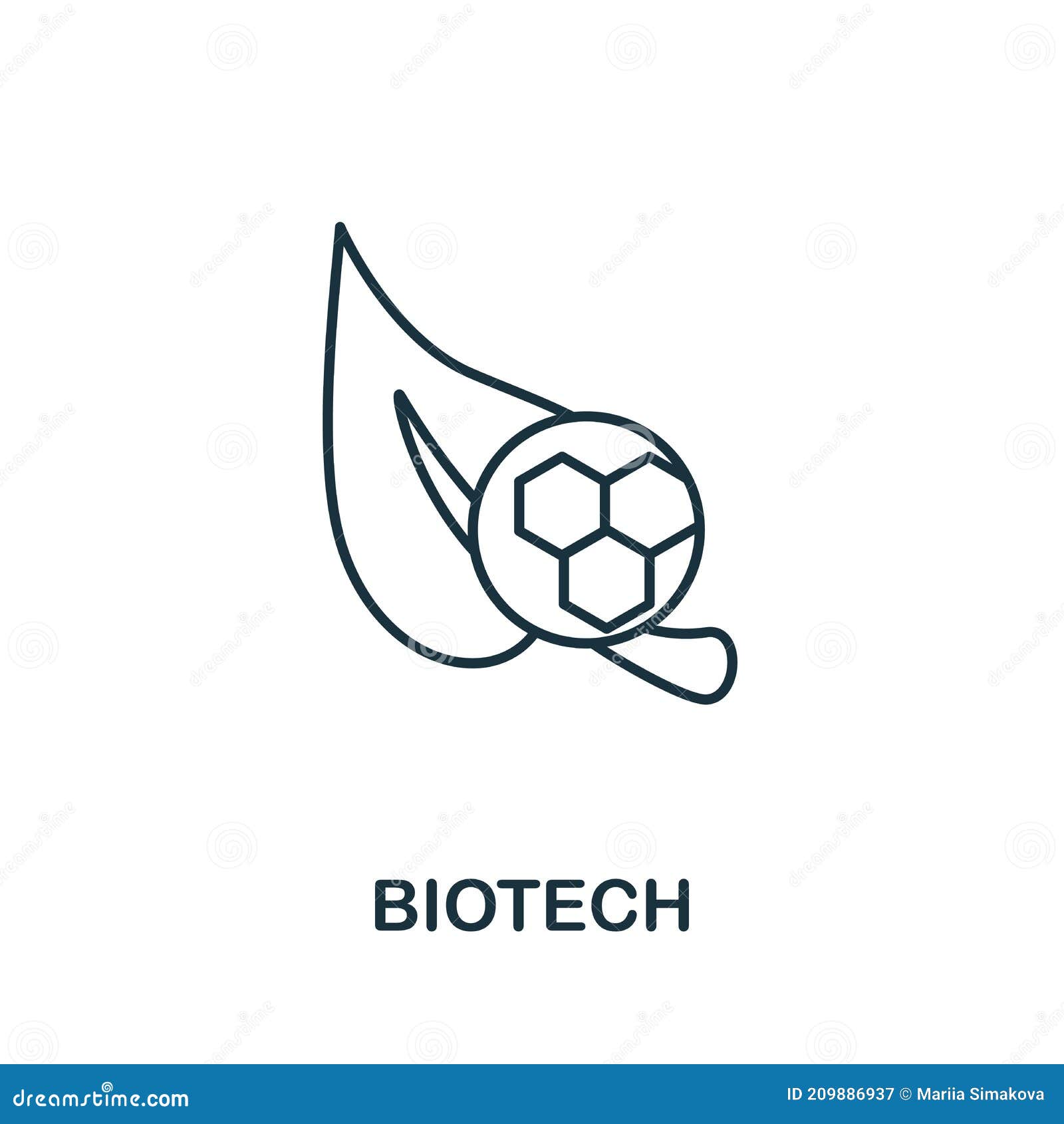 Biotech Icon. Simple Illustration from Biohacking Collection Stock ...