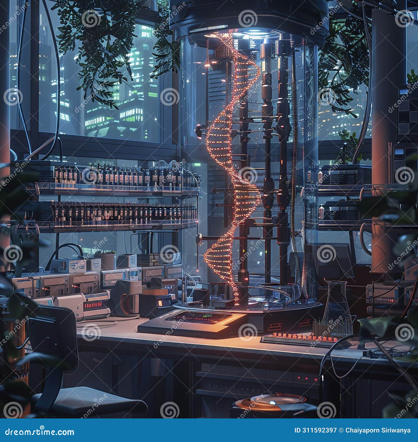 Low Angle Lighted DNA Sequencing Apparatus from Biotech Lab Stock ...