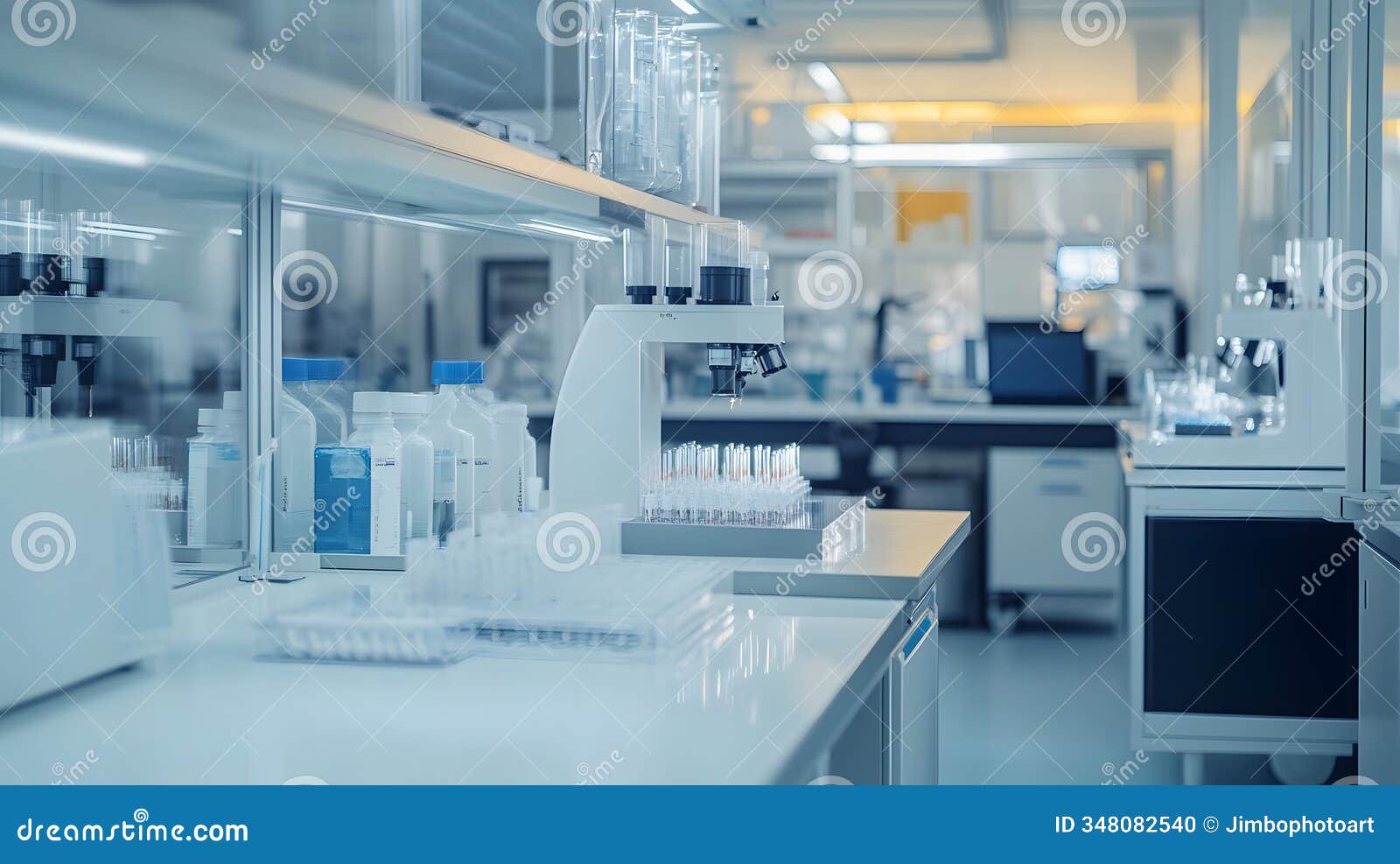 Biotech Lab Robotic Arms Manipulating DNA Samples Stock Photo ...