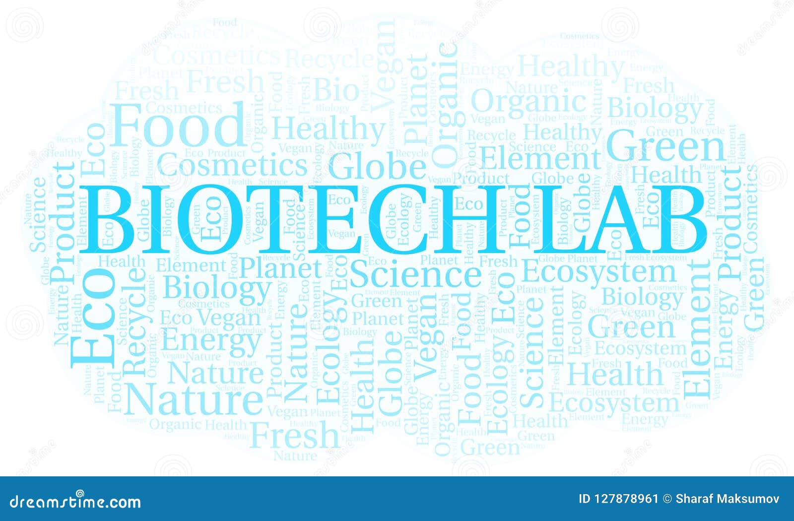 Biotech Lab word cloud. stock illustration. Illustration of white ...