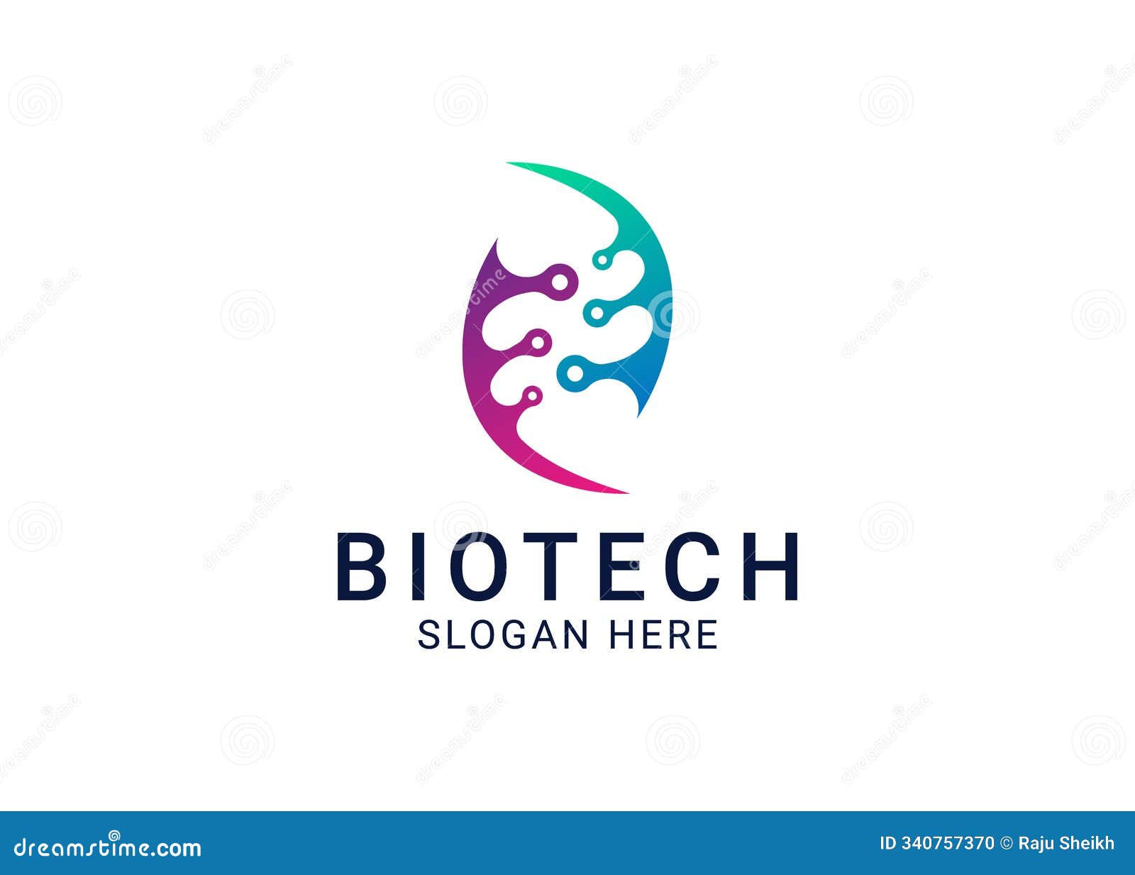 Biotech Logo Icon Vector Template Design with Dna Helix and Technology ...