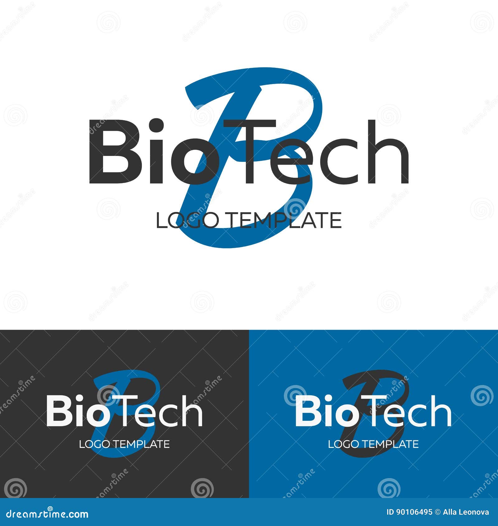 Biotech Logo. DNA Molecules Consist Of Transparent Shapes Like ...