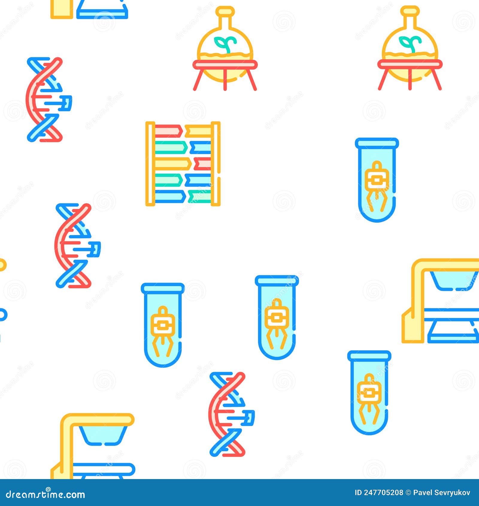 Biotech Technology Collection Icons Set Vector Illustrations Stock ...