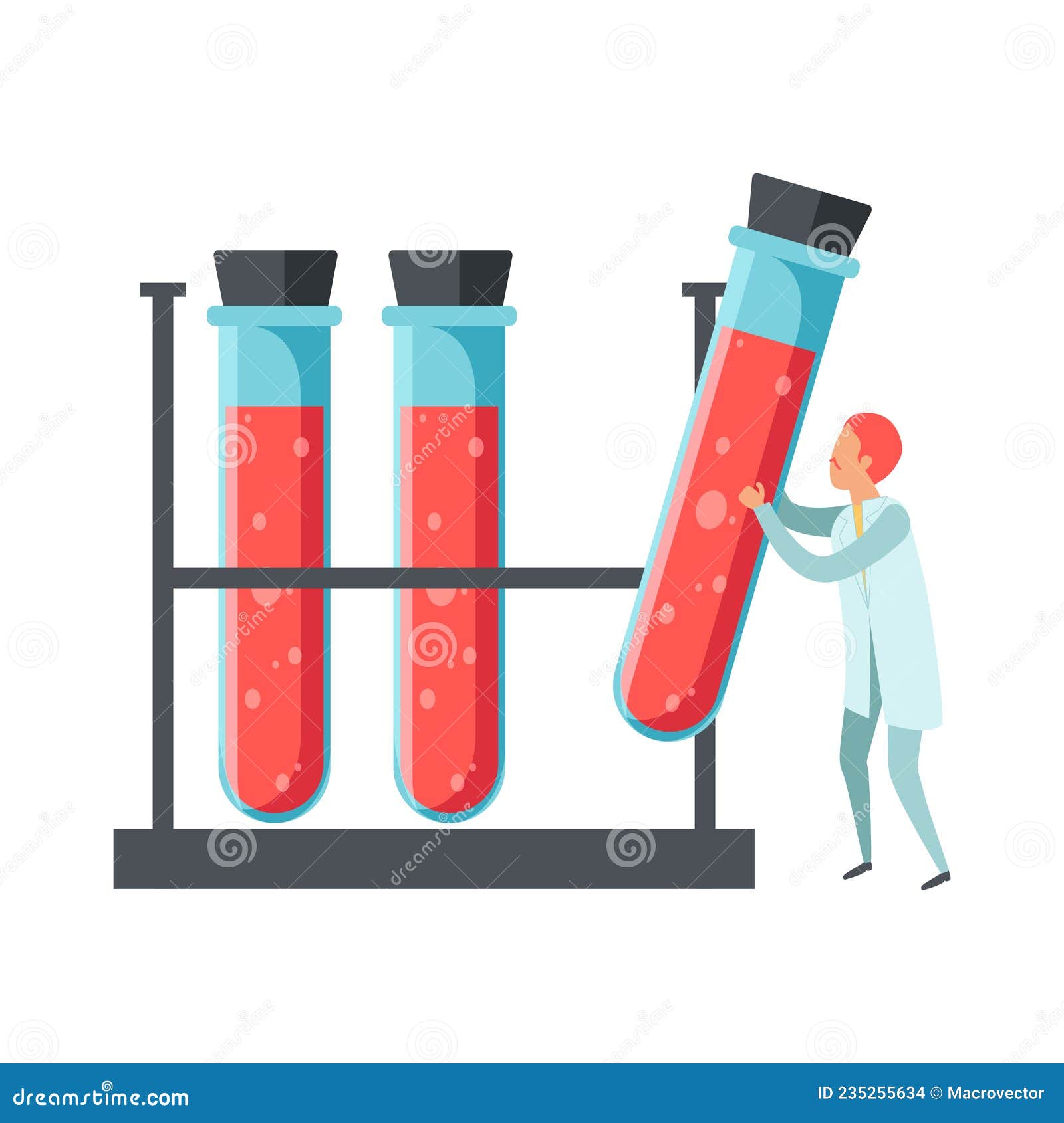 Biotech Test Tubes Composition Stock Vector - Illustration of ...