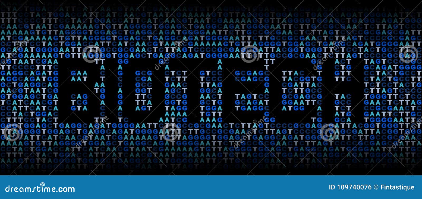 Biotech Text on DNA Genetic Code Background Illustration Stock ...