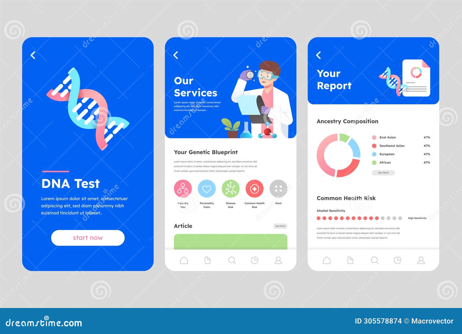 Biotechnology Appt Design in Flat Design Stock Illustration ...