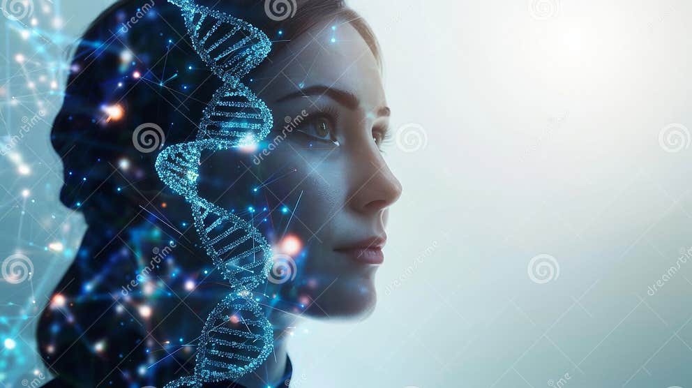 Biotechnology with Artificial Intelligence Stock Illustration ...