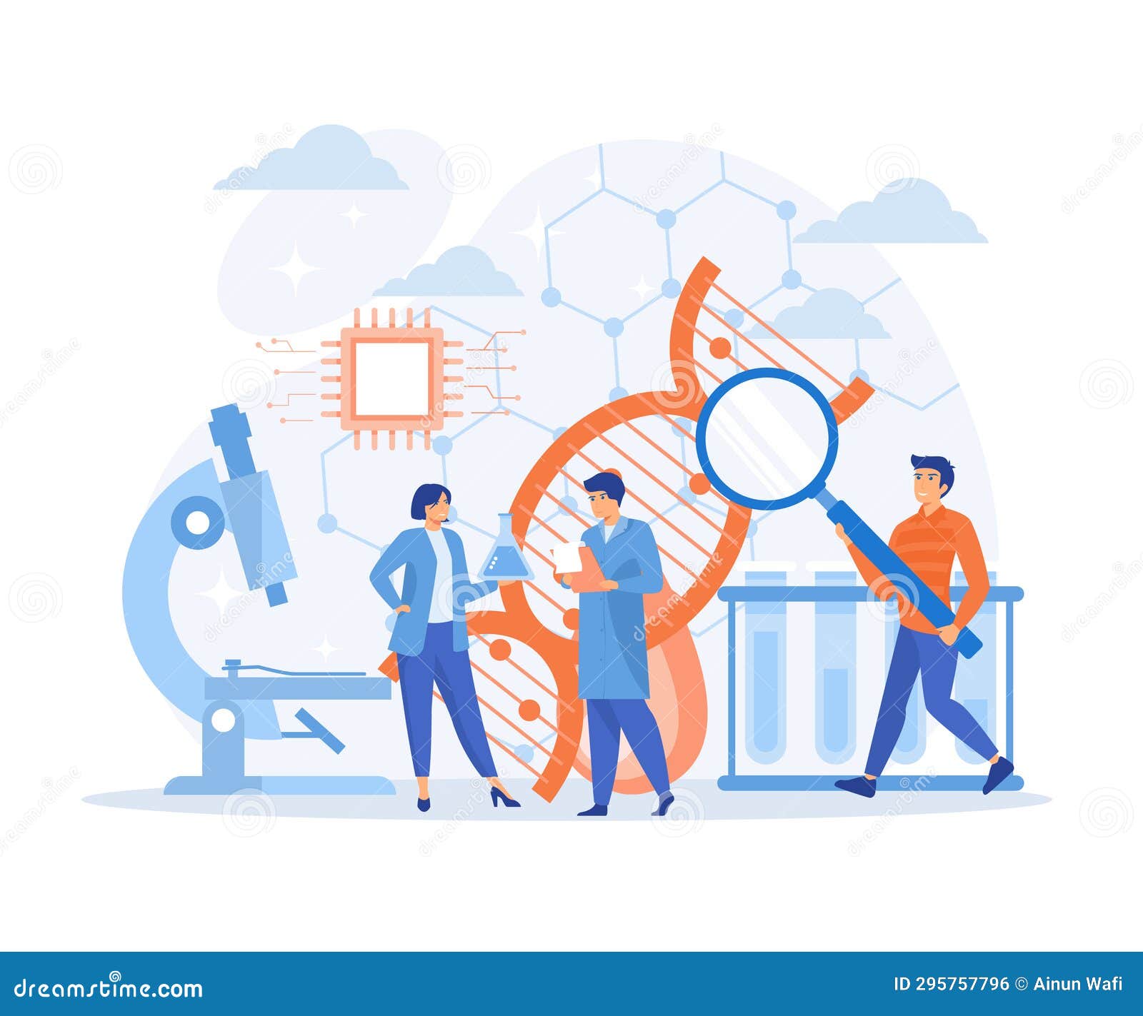 Biotechnology or Biotech DNA Research As Genetic Science Outline ...