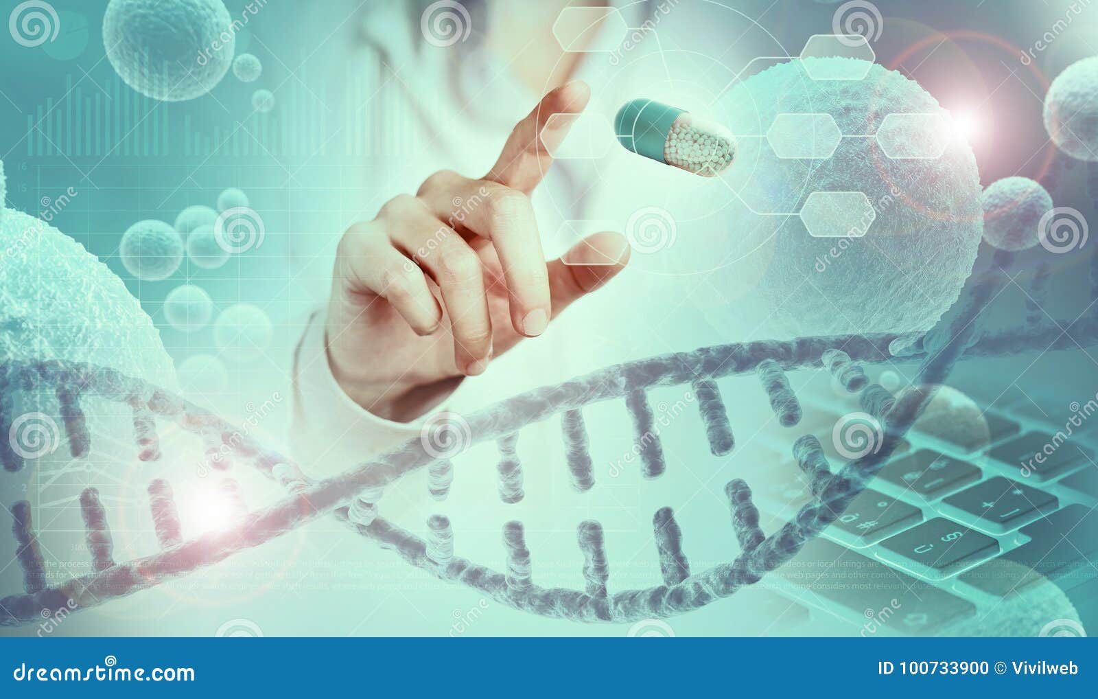 Biotechnology Concept Background Stock Illustration - Illustration of ...