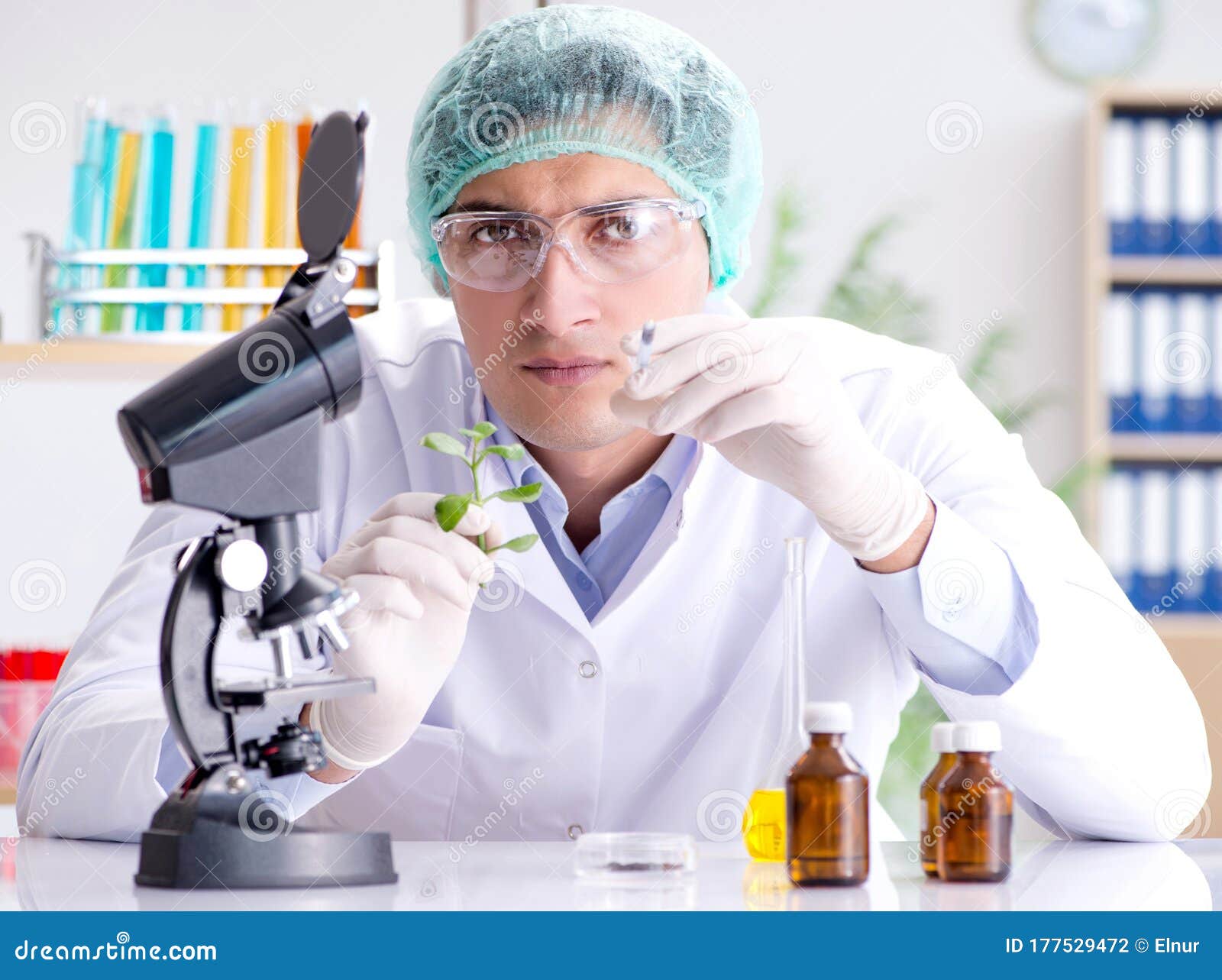 Biotechnology Concept with Scientist in Lab Stock Photo - Image of life ...
