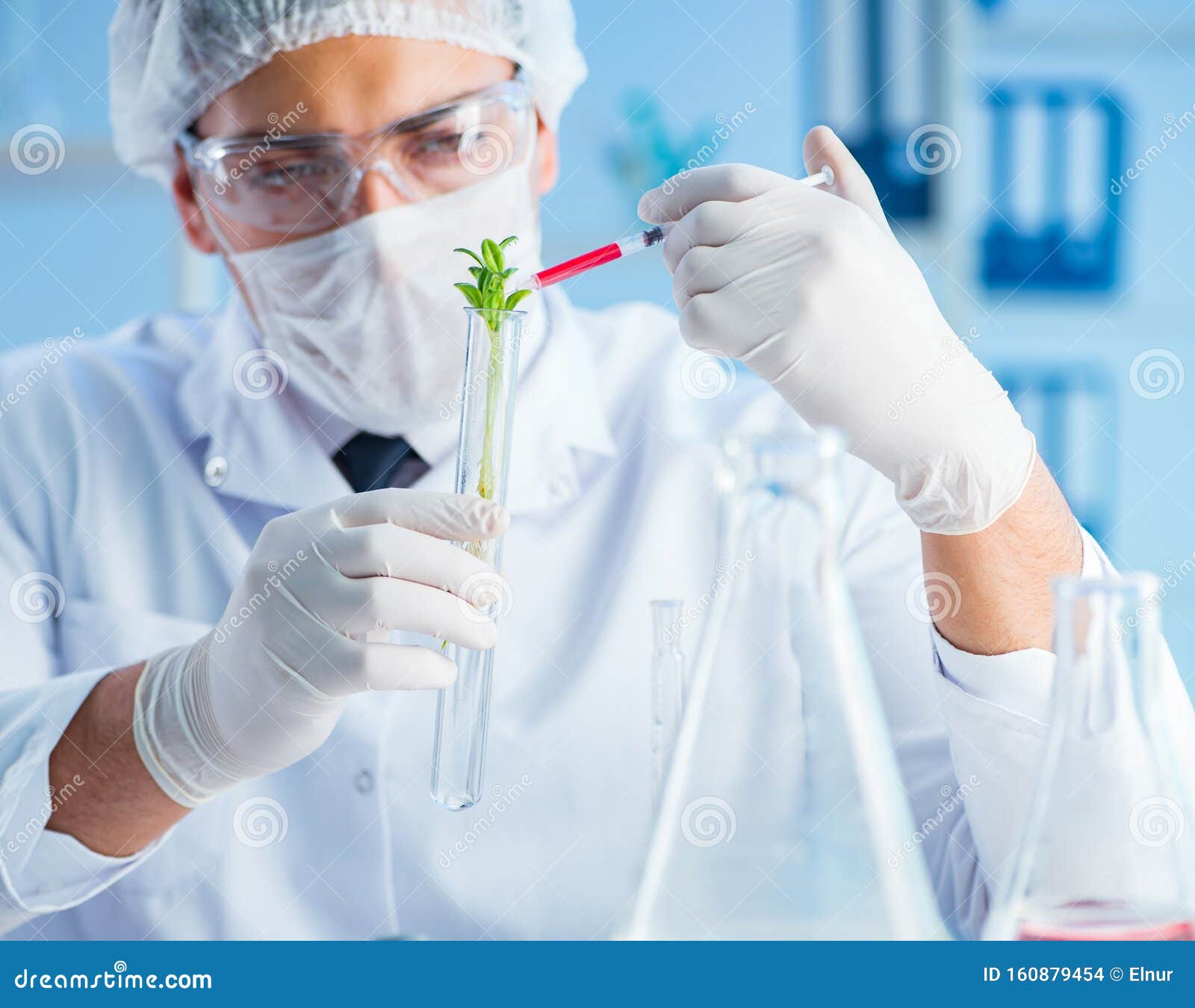 Biotechnology Concept with Scientist in Lab Stock Photo - Image of ...