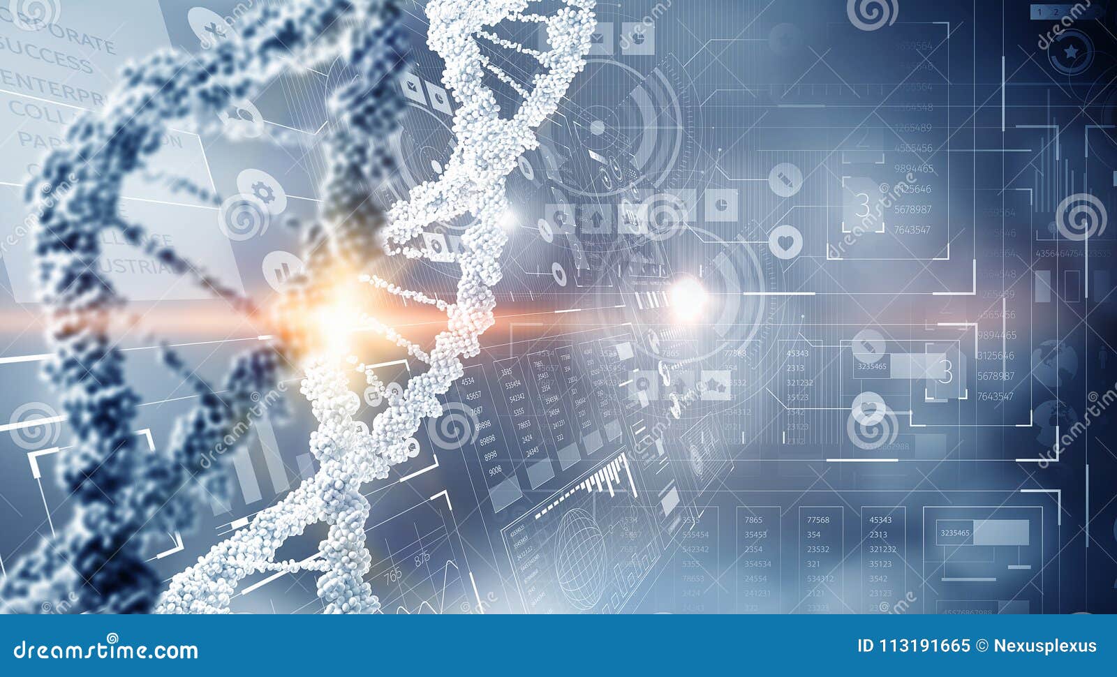 Biotechnology Conceptual Background Stock Image - Image of molecule ...